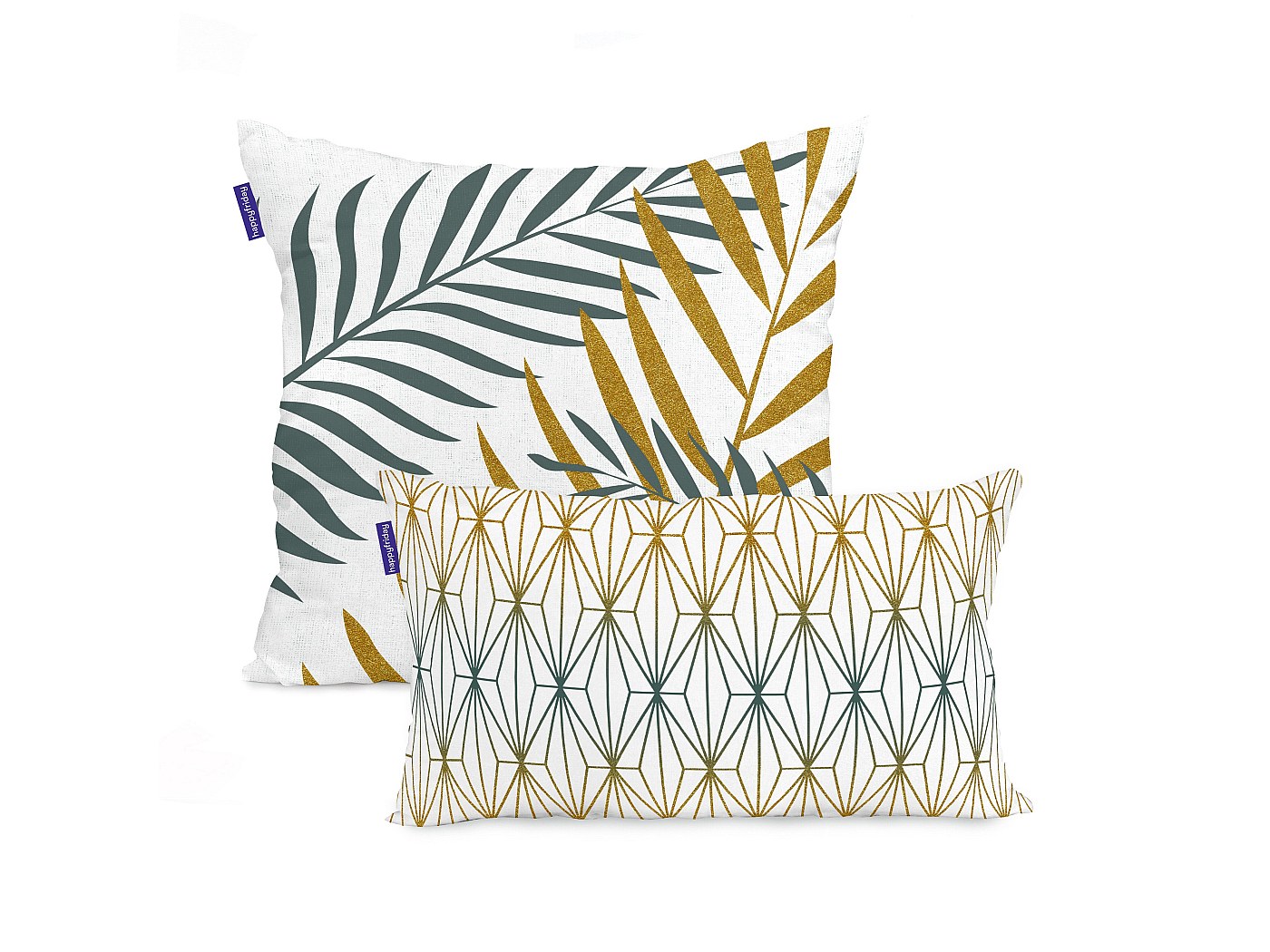 Housse de coussin 50x50 + 50x30 cm Foliage mint