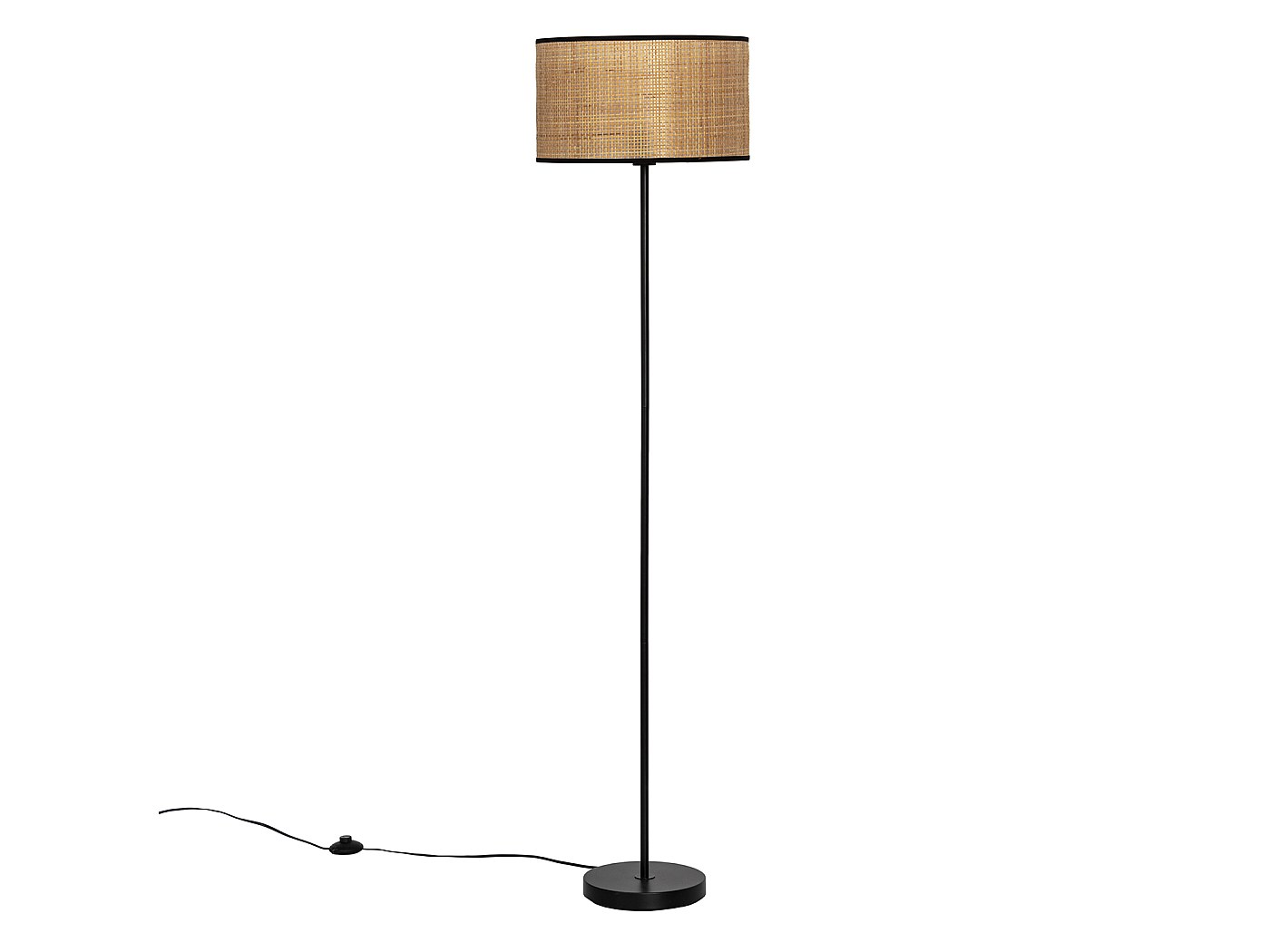 Vloerlamp Kai van natuurlijk rotan, hoogte 160 cm