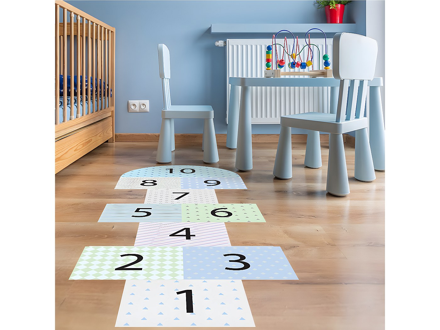 Sticker Sol avec laminat de Protection en Plastique Anti-dérapant ...