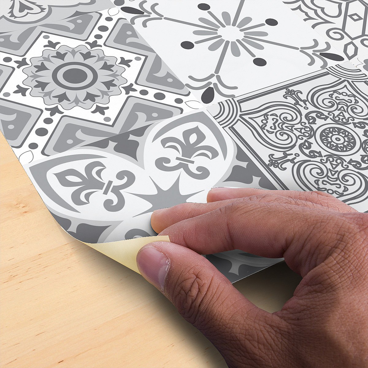 Sticker Sol avec laminat de Protection en Plastique Anti-dérapant ...