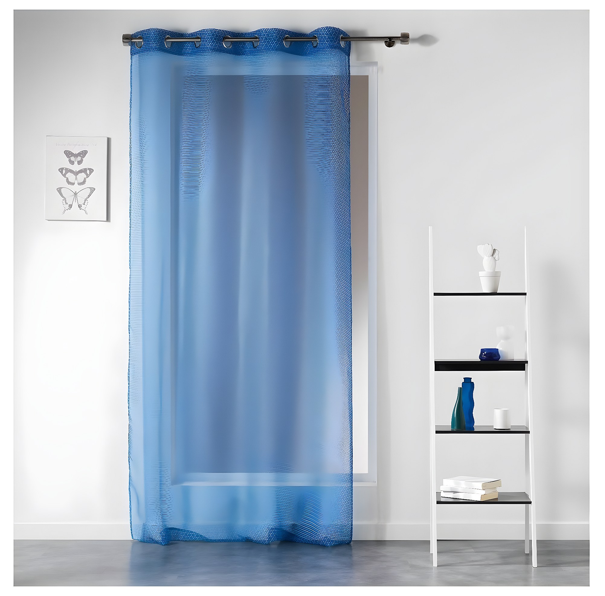 Panneau a oeillets rideau Voile Galactic indigo