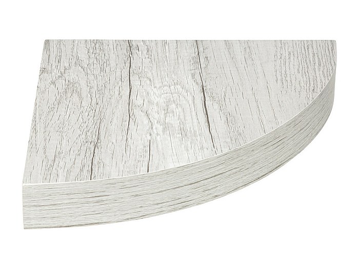 Étagère d'angle murale flottante effet chêne gris 25 x 25 cm Fixations ...