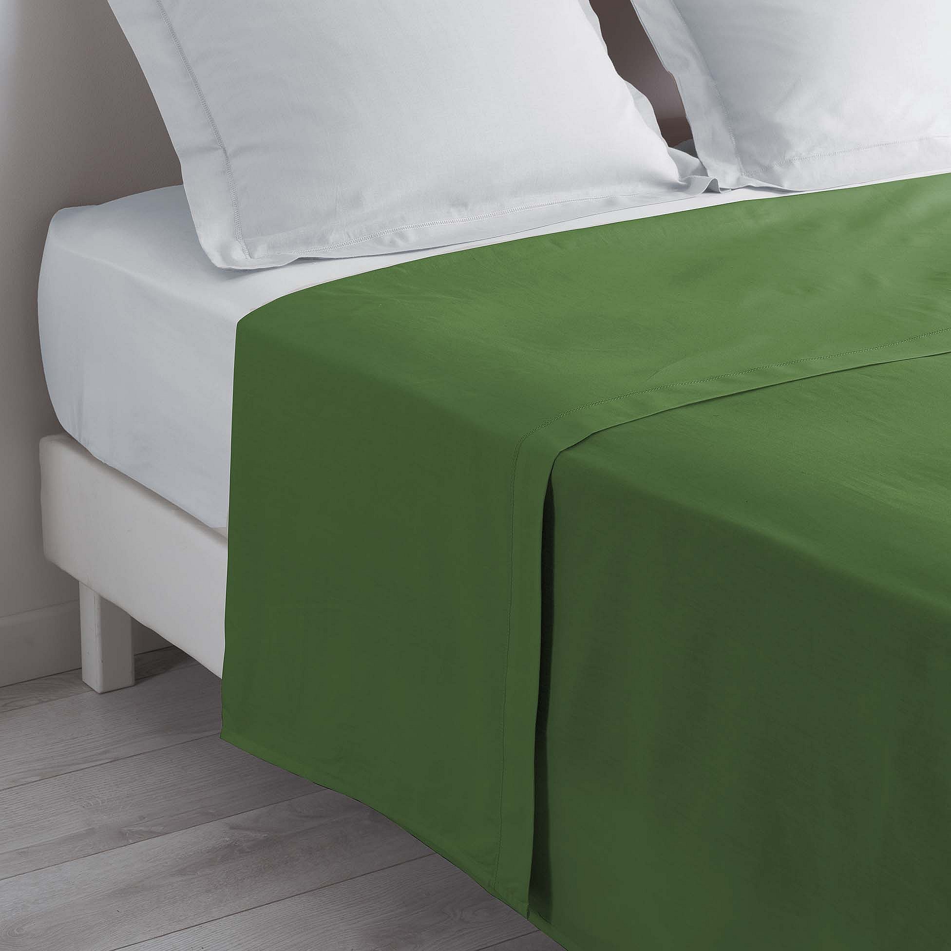 Drap plat 180x290 cm Vert Sapin