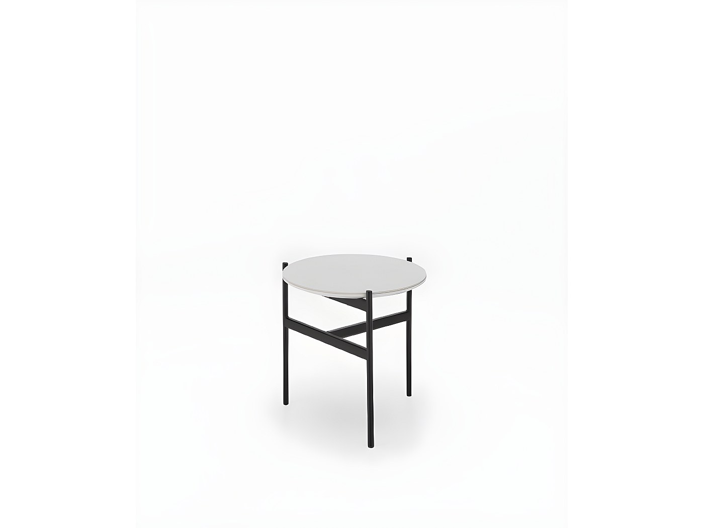 Thor - Table basse (40 x 40 x 35h) en Céramique Blanche