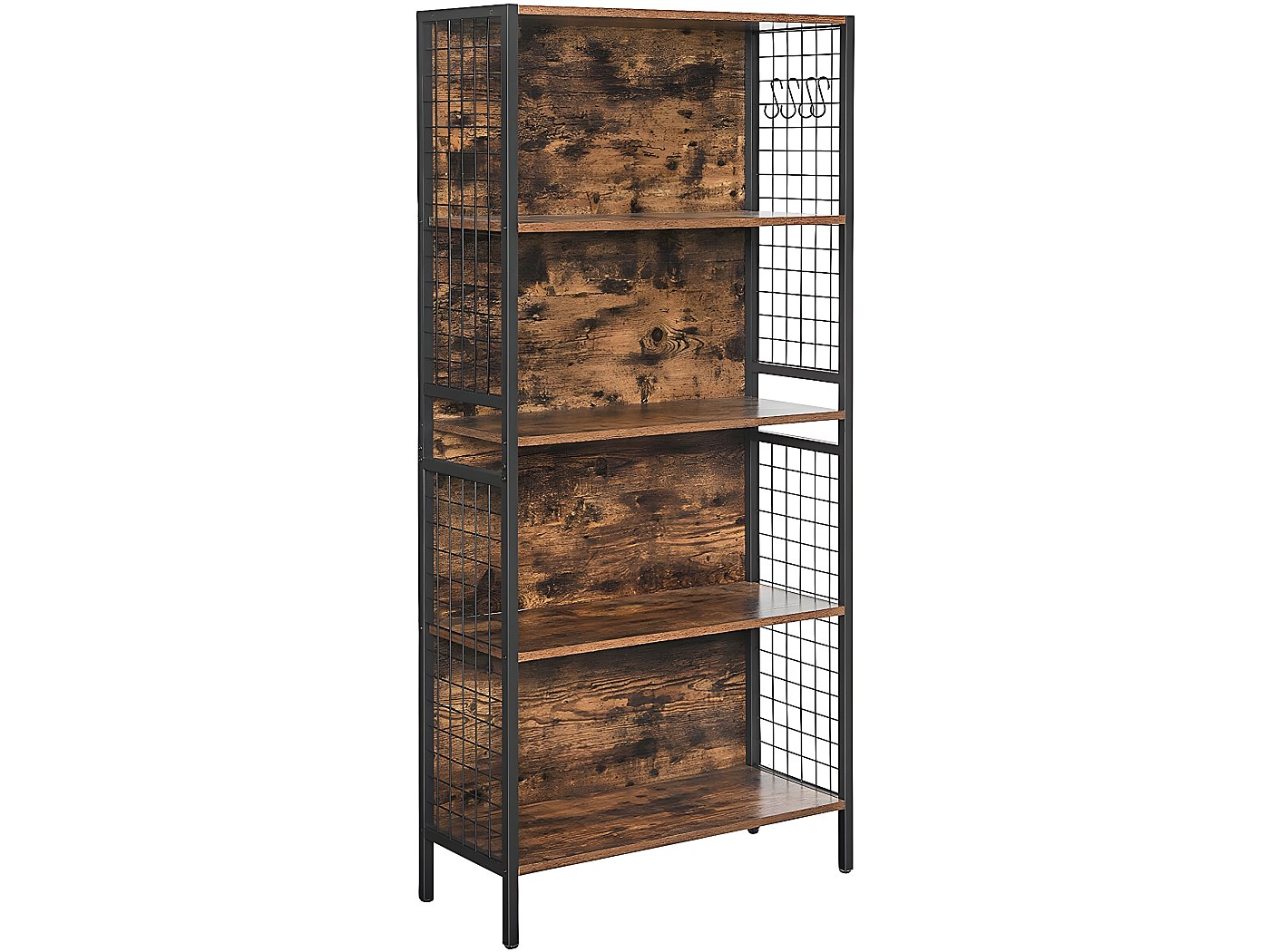 STELLY - Bibliothèque style rustique salon/salle à manger - 74x30x155 ...