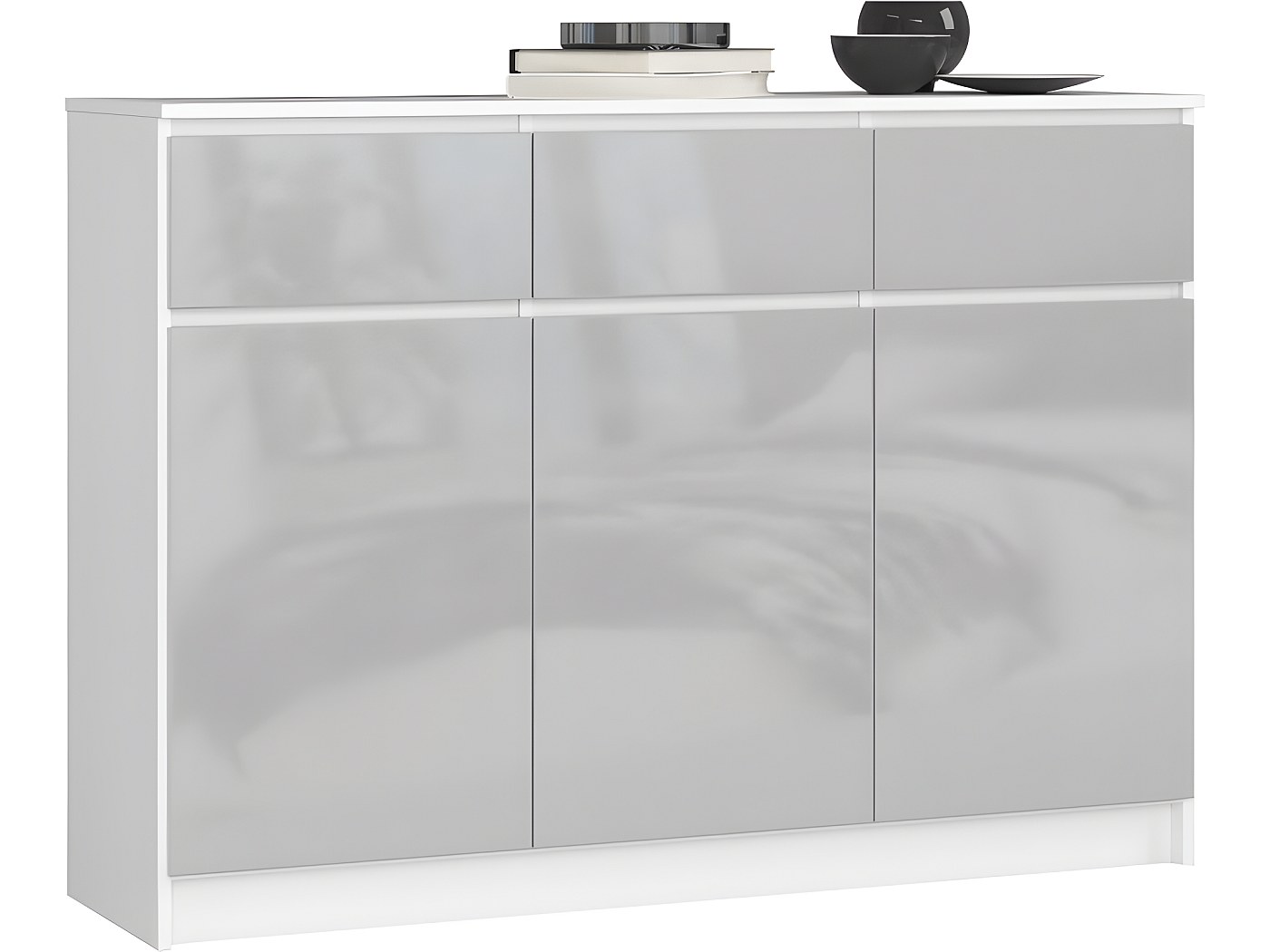GRACE - Buffet style moderne salon - 140x99x40 - 3 portes+3 tiroirs