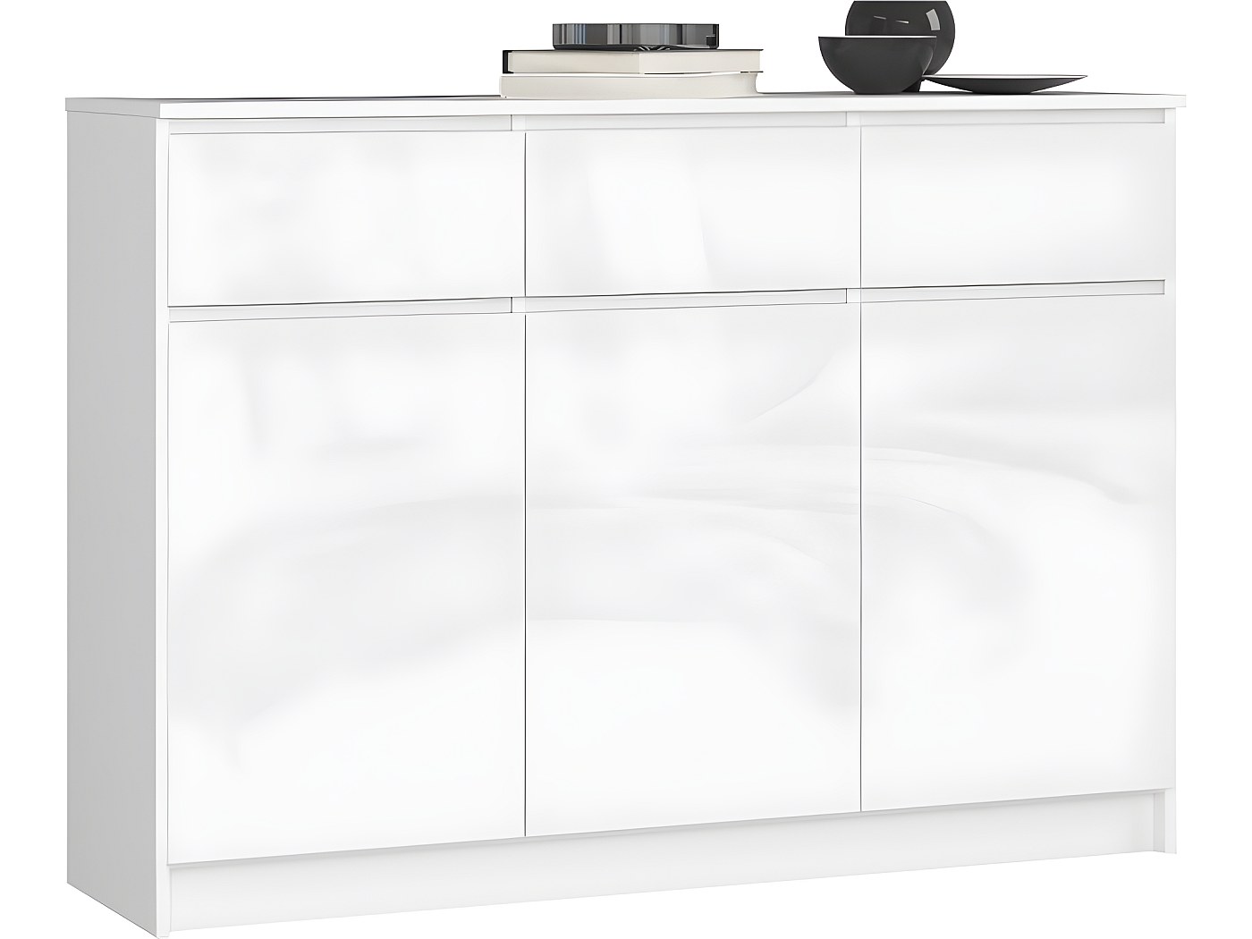GRACE - Buffet style moderne salon - 140x99x40 - 3 tiroirs+3 portes