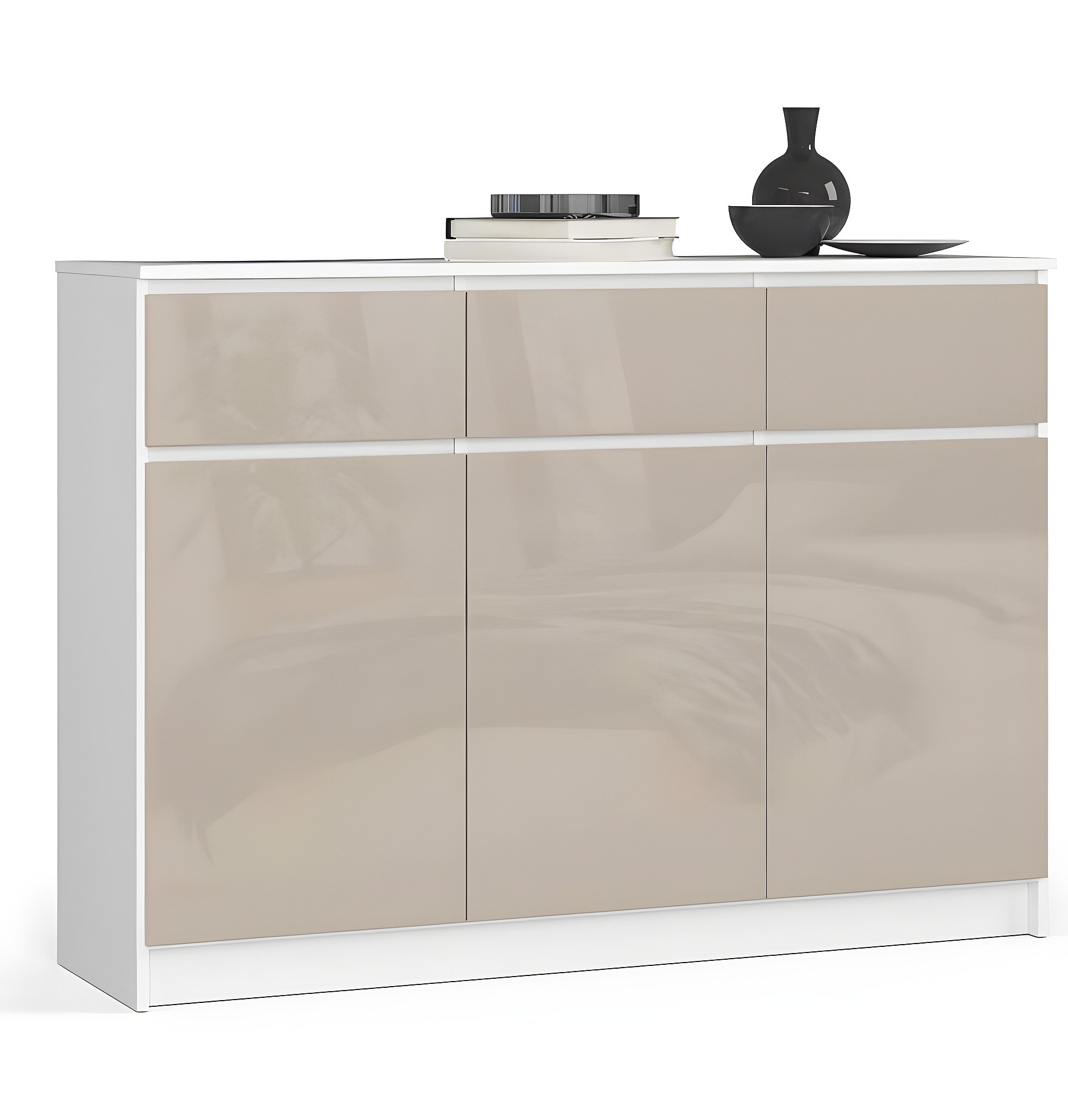 GRACE - Buffet style moderne salon - 140x99x40 - 3 tiroirs+3 portes
