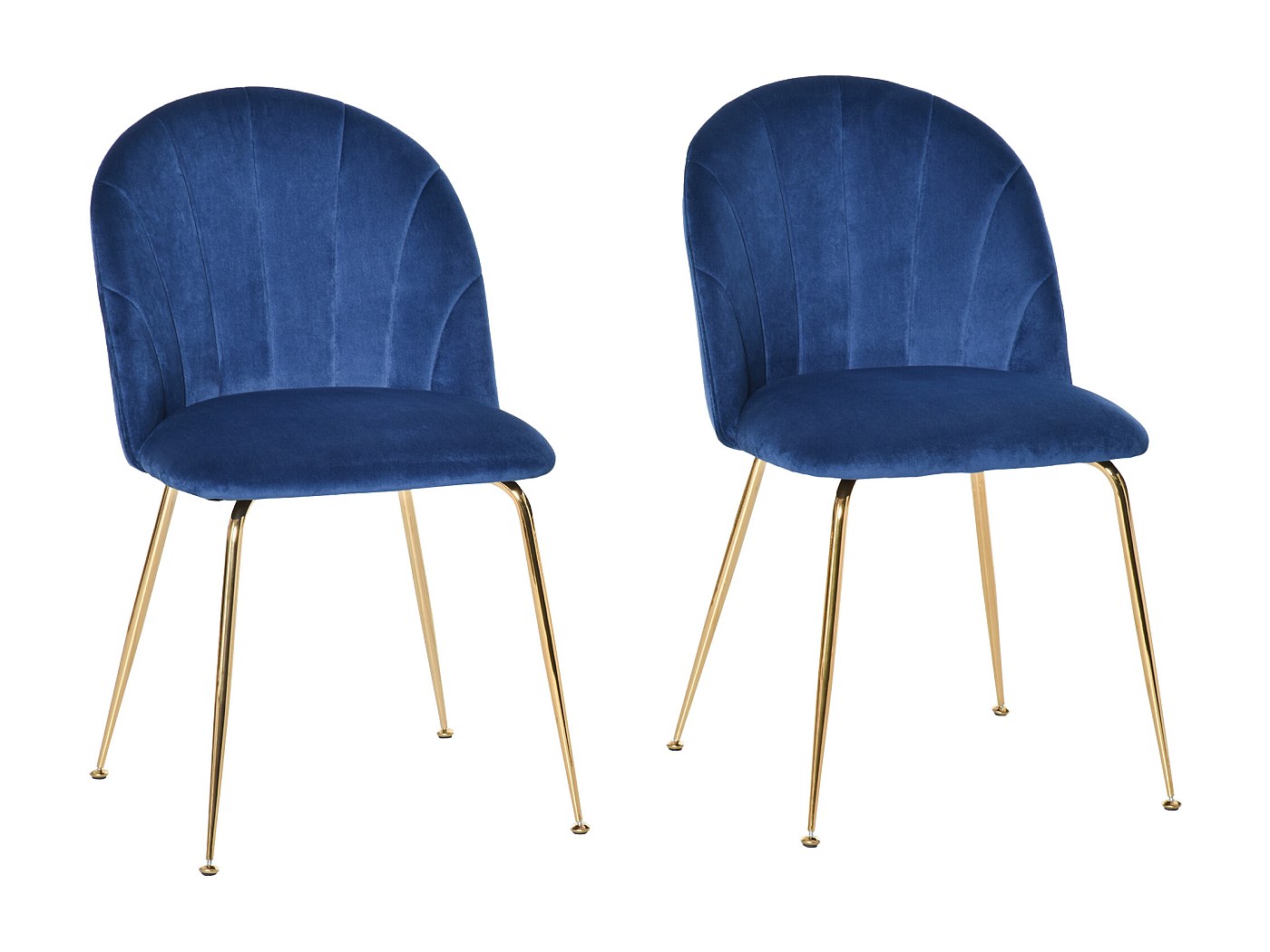 Lot de 2 chaises style art-déco dossier strié arrondi piètement métal ...