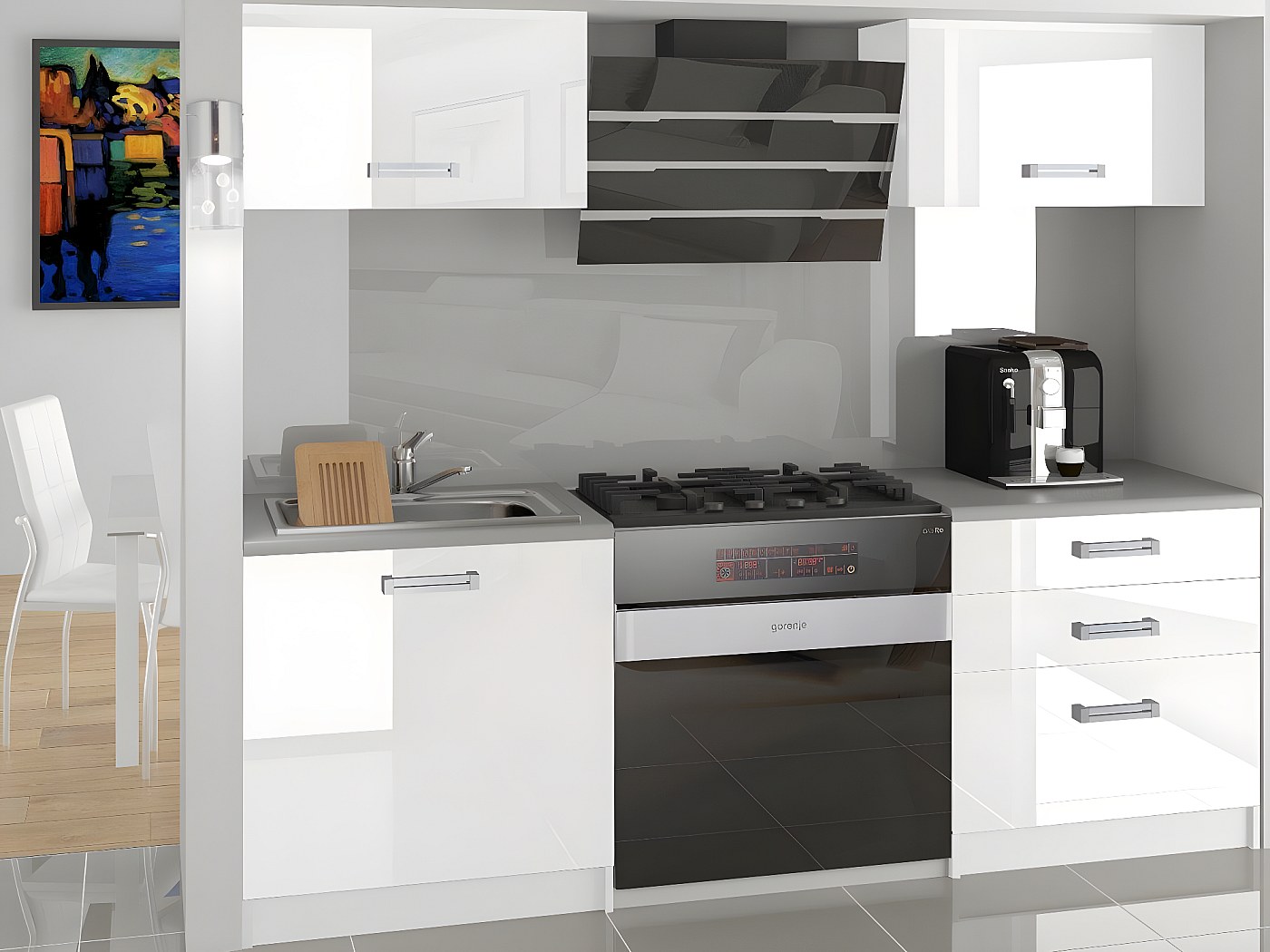 MEZZO | Cuisine Complète Modulaire + Linéaire L 120cm 4 pcs | Plan de ...