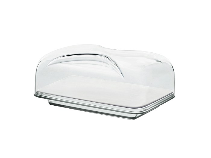 Cloche à fromage rectangle transparent