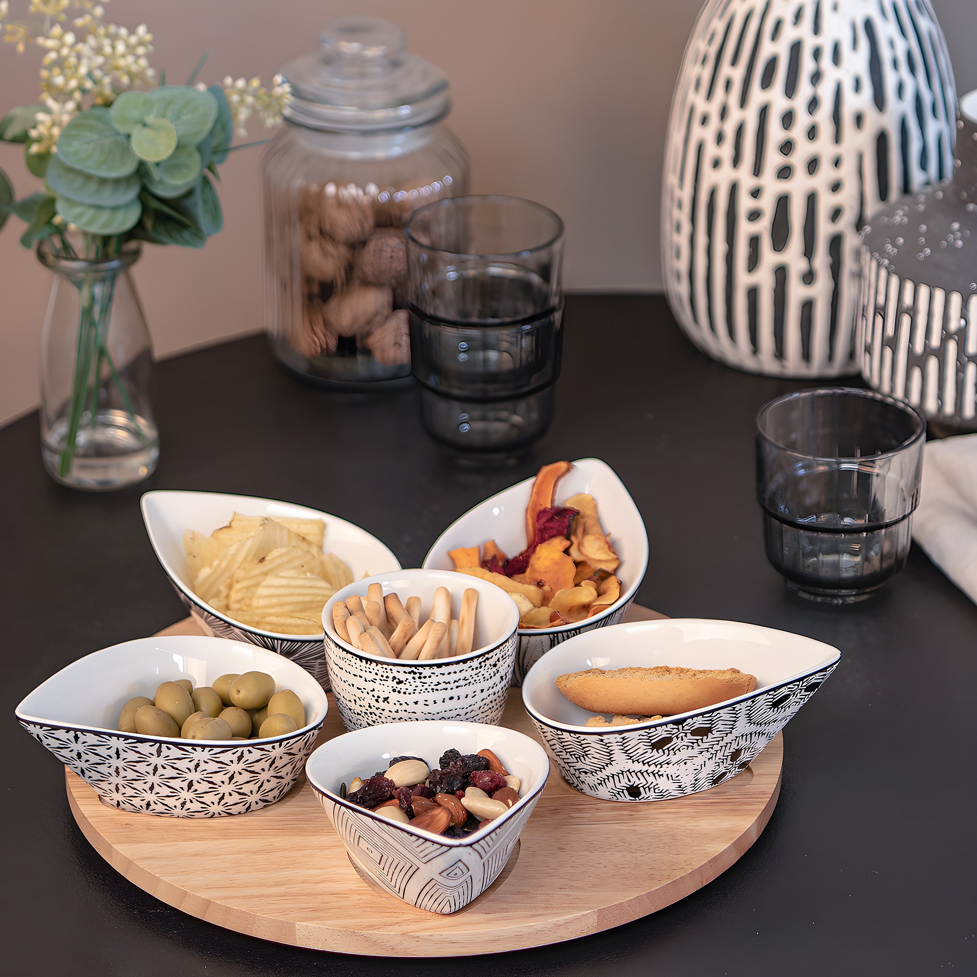 Service apéritif goutte 7 pièces evora