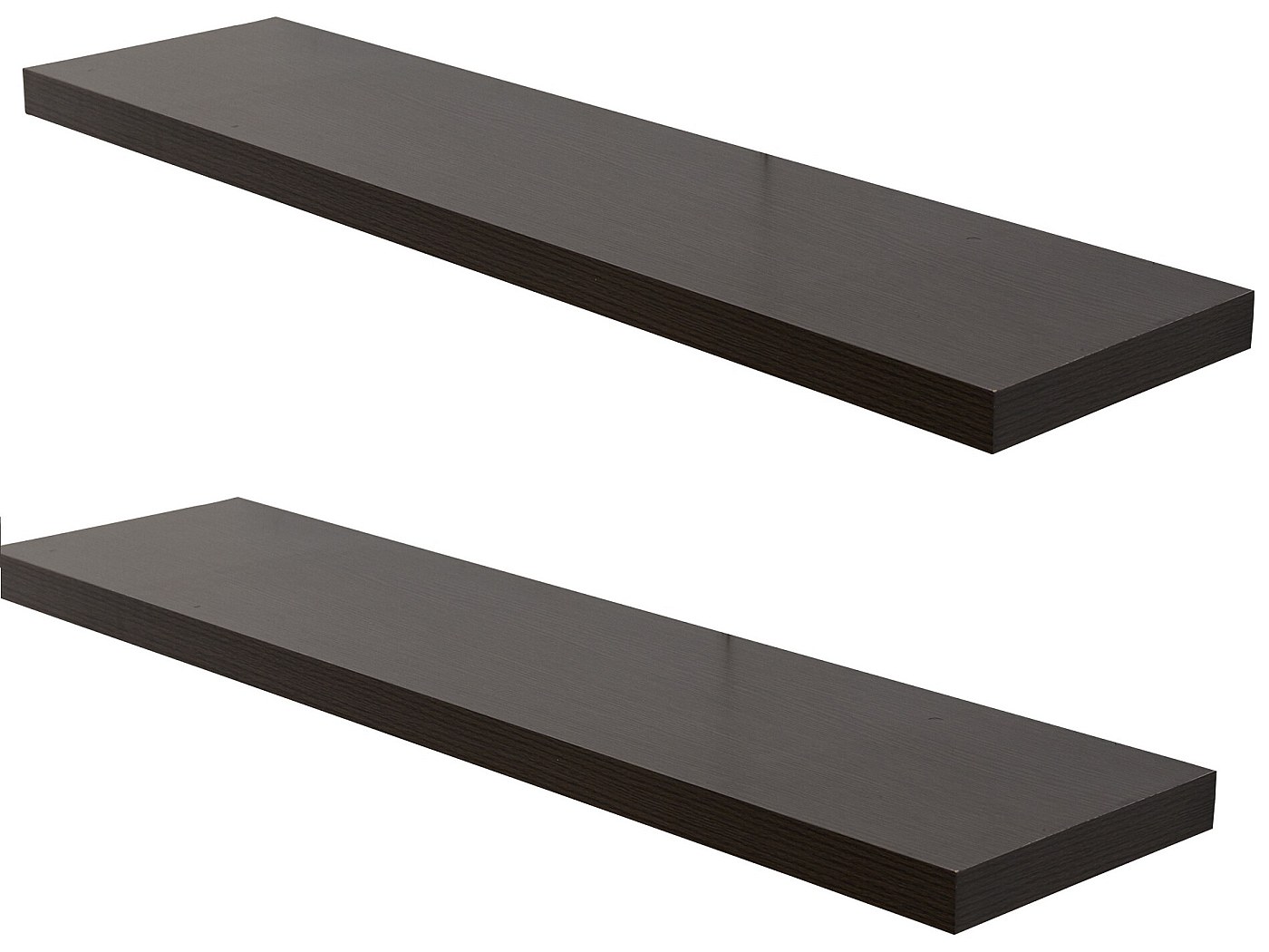 2 Mensole Scaffali Legno Moderni Marrone Scuro 3,8x100x25