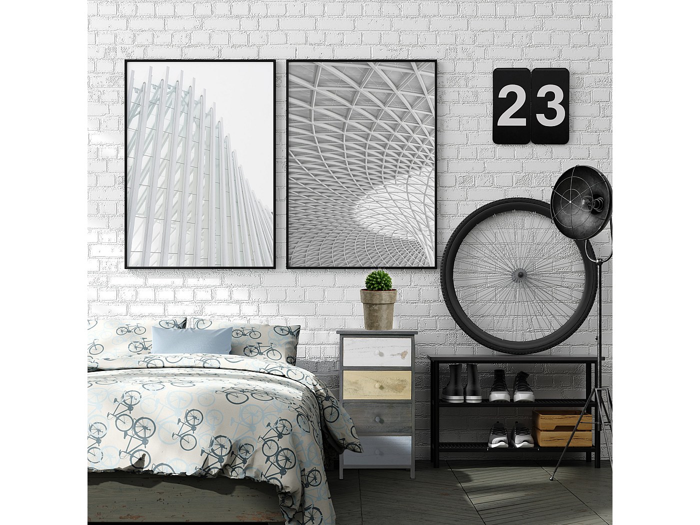 Mesita de Noche Comoda 4 Cajones Madera Gris 72x40x29