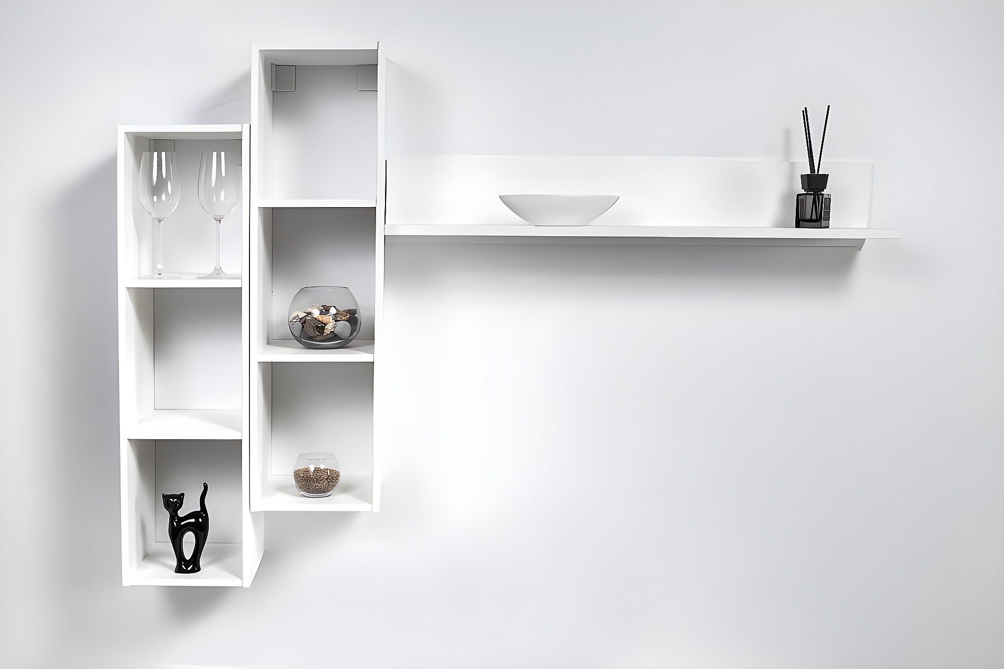 Étagère murale flottante, blanc