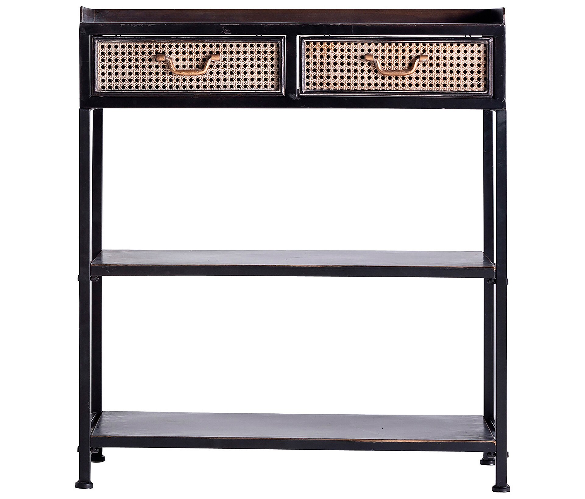 Console en fer en noir et doré 75x38x85