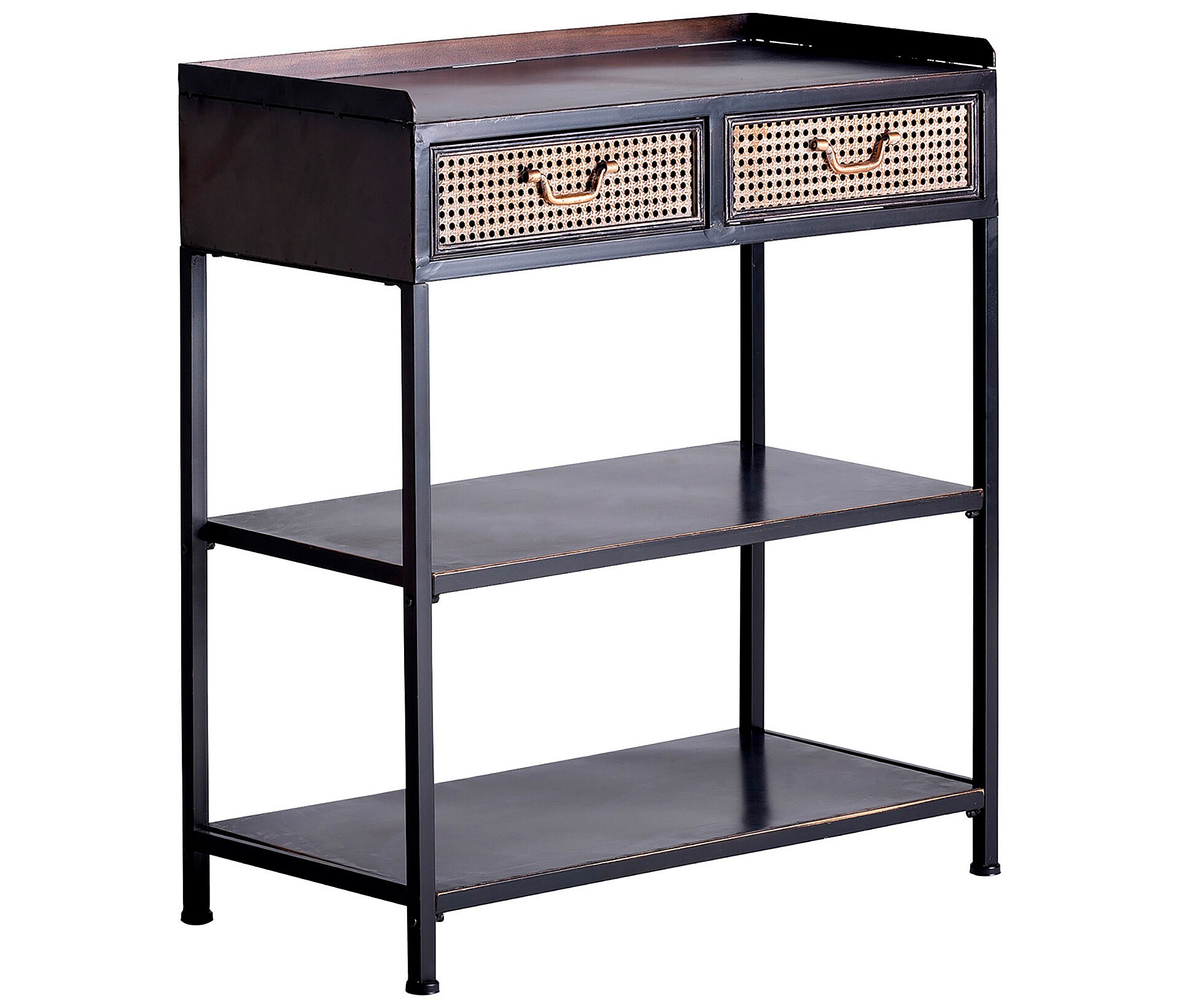 Console en fer en noir et doré 75x38x85