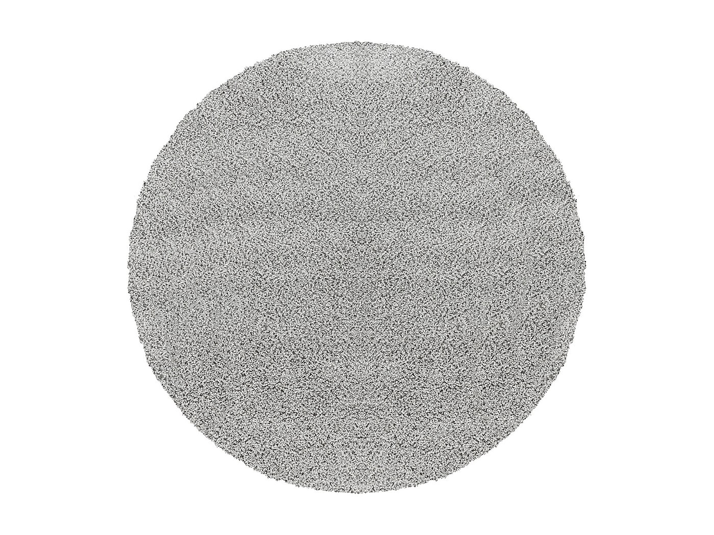 Tapijt Rond Shaggy Chic Effen Vloerkleed LILLY - Ø 120cm - Grijs