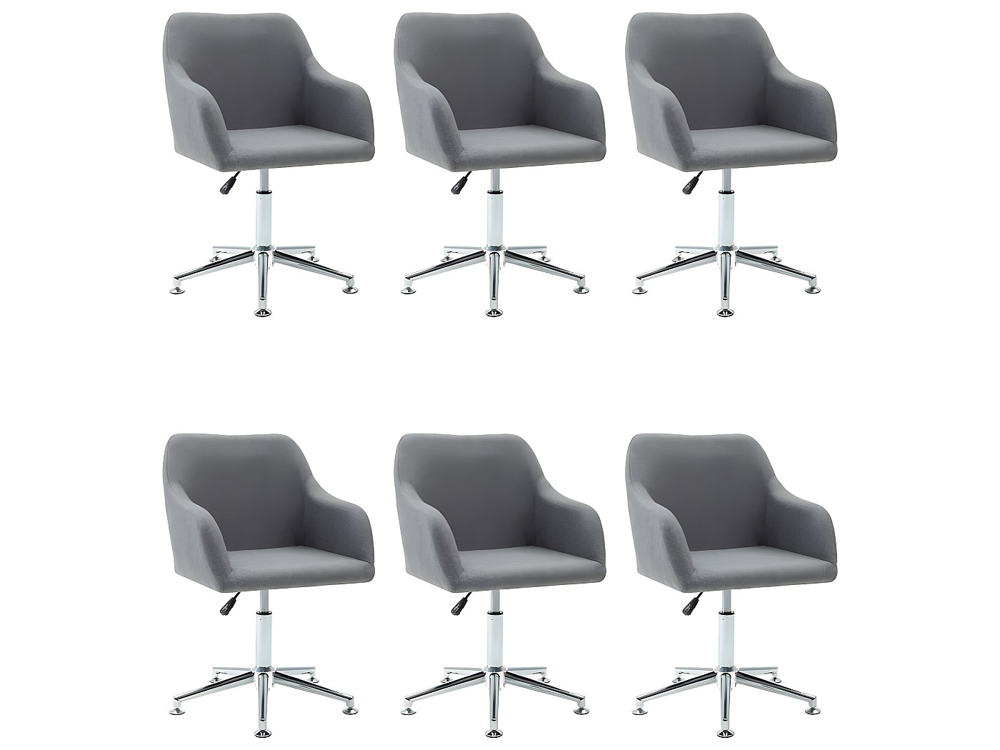 Lot de 6 chaises de salle à manger cuisine pivotantes design ...