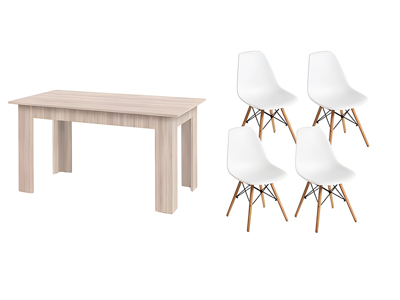 Pacote de mesa de jantar ou cozinha + 4 cadeiras Admiral + xs-2788 ...