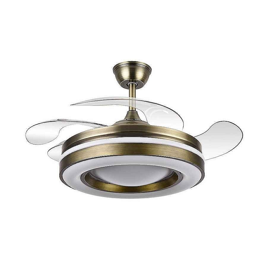 Ventilateur KauS DC or avec FABRILAMP LED intégré