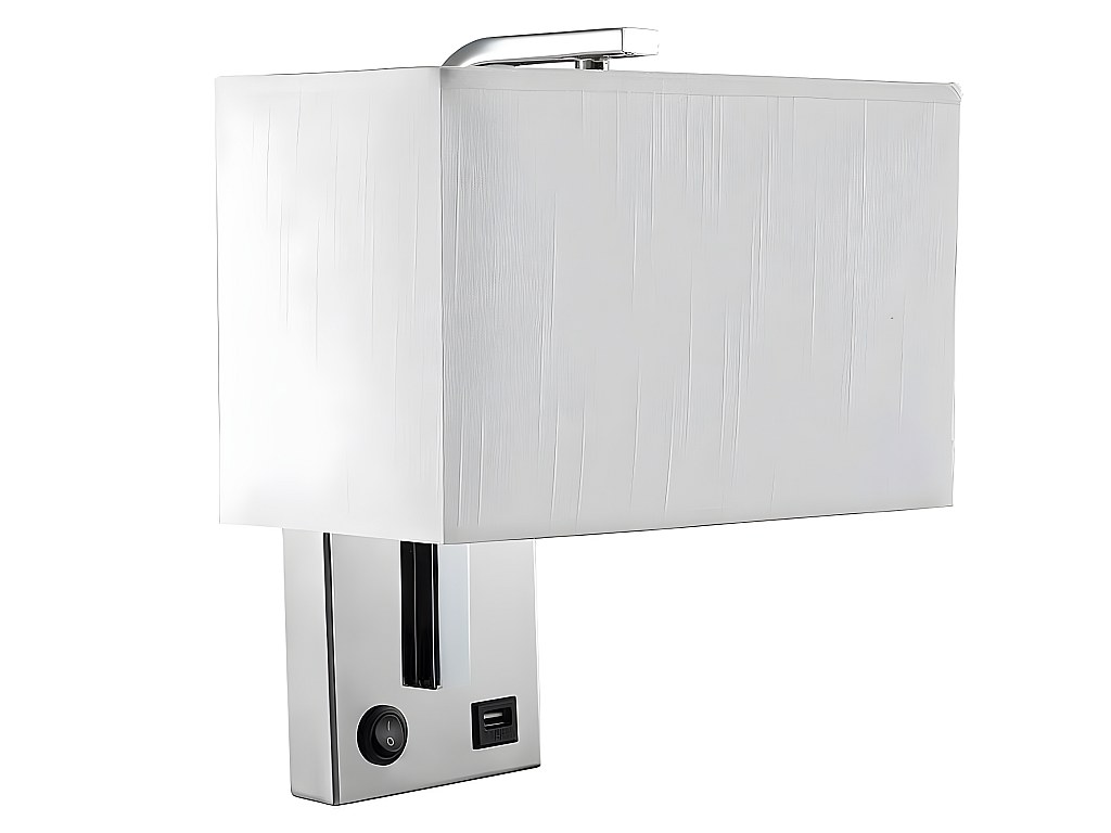 Appliquer avec Puerto Usb modèle Agatha avec écran blanc FABRILAMP