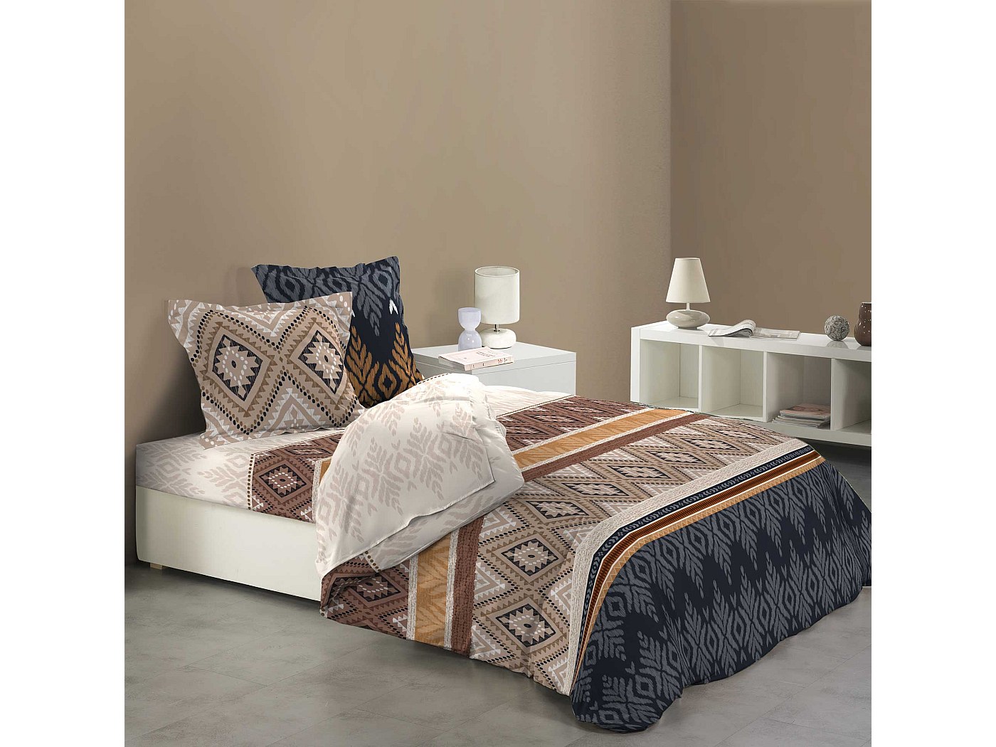 Parure de Drap + 2 taies d'oreiller Flanelle Mangori