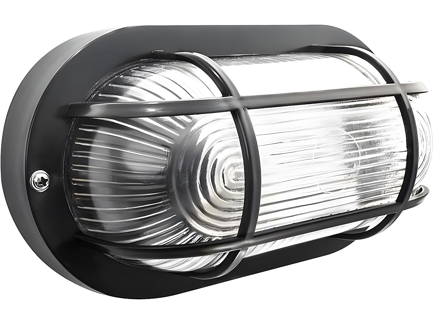 Aplique CAIA exterior gran con IP44 en Negro