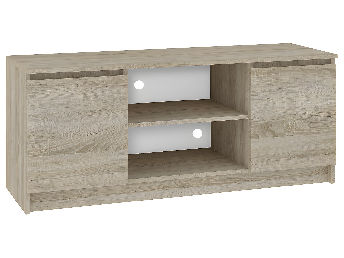 DUSK | Meuble bas TV contemporain salon/séjour 140x55x40 cm | 2 niches ...