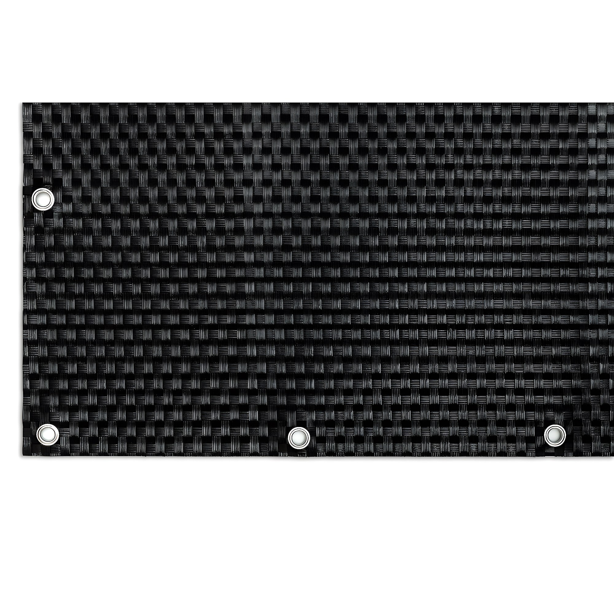 Brise-vue en résine tressée avec oeillets métalliques coloris marron ...