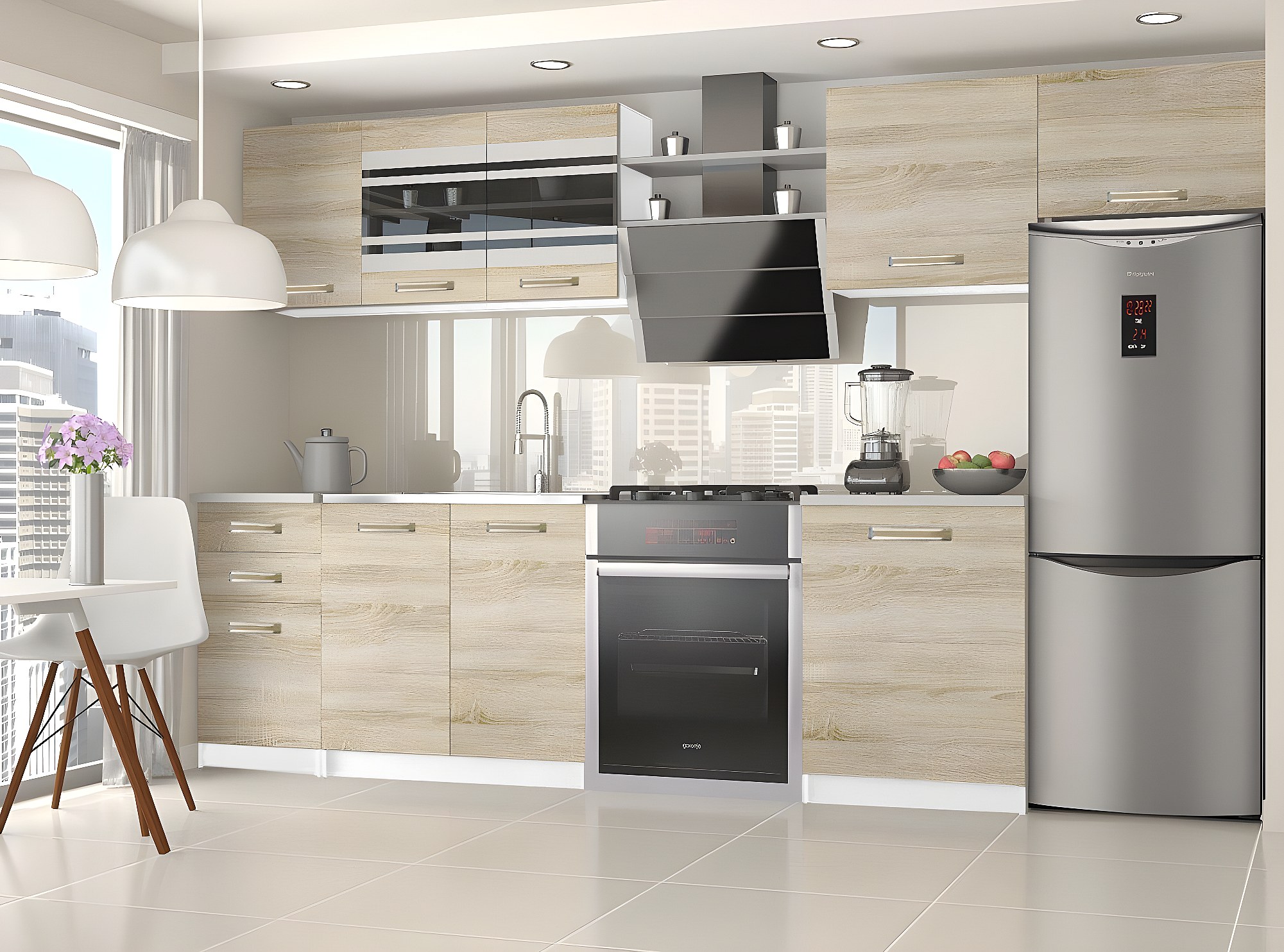 PAVANE | Cuisine Complète Modulaire Linéaire L 300/180 cm 9 pcs | Plan ...