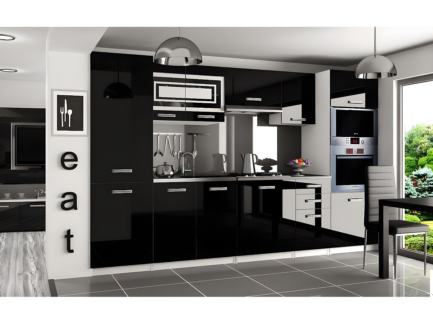 PRISMA | Cucina Componibile Completa + Lineare L 300cm 8 pz | Piano di ...