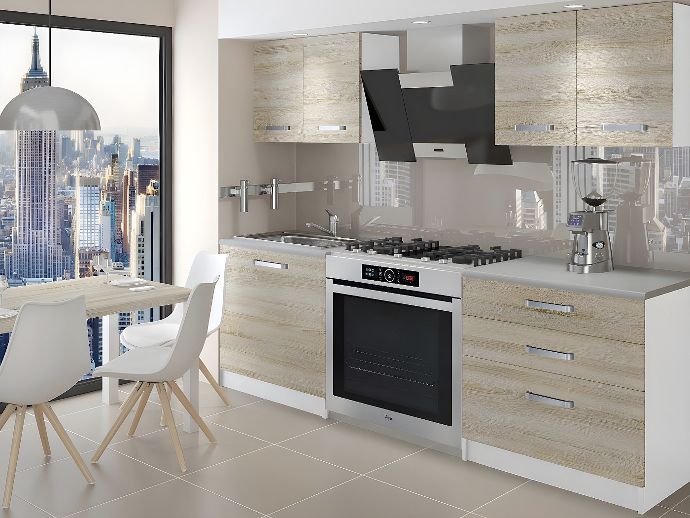 TEMPERA | Cuisine Complète Modulaire + Linéaire L 120 cm 4 pcs | Plan ...