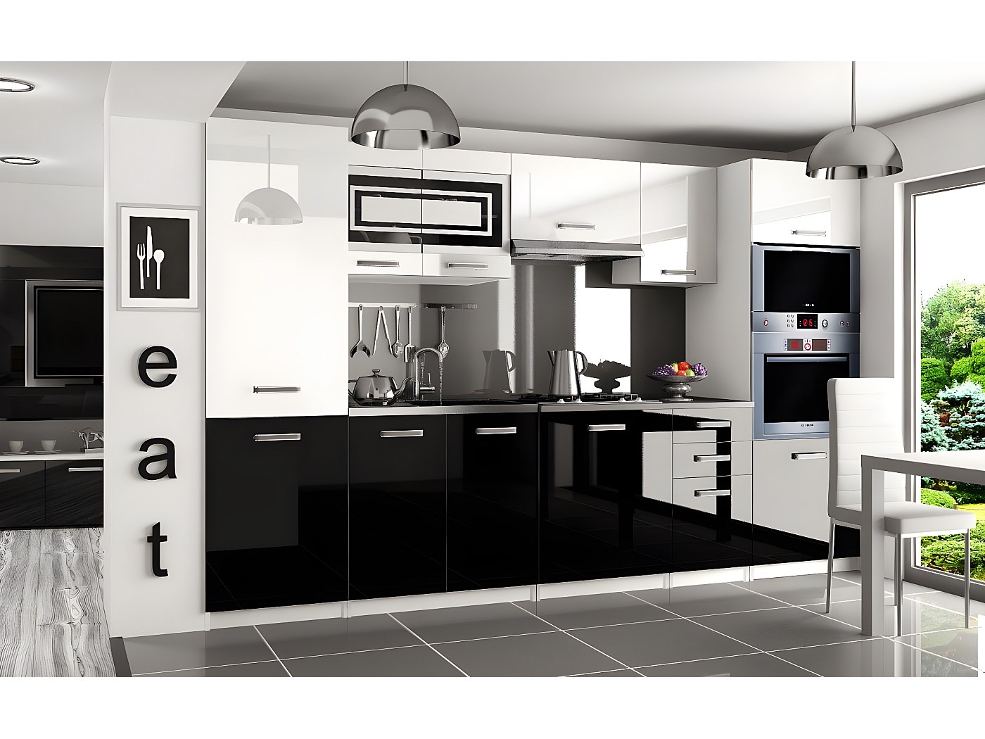 PRISMA | Cuisine Complète Modulaire + Linéaire L 300cm 8 pcs | Plan de ...