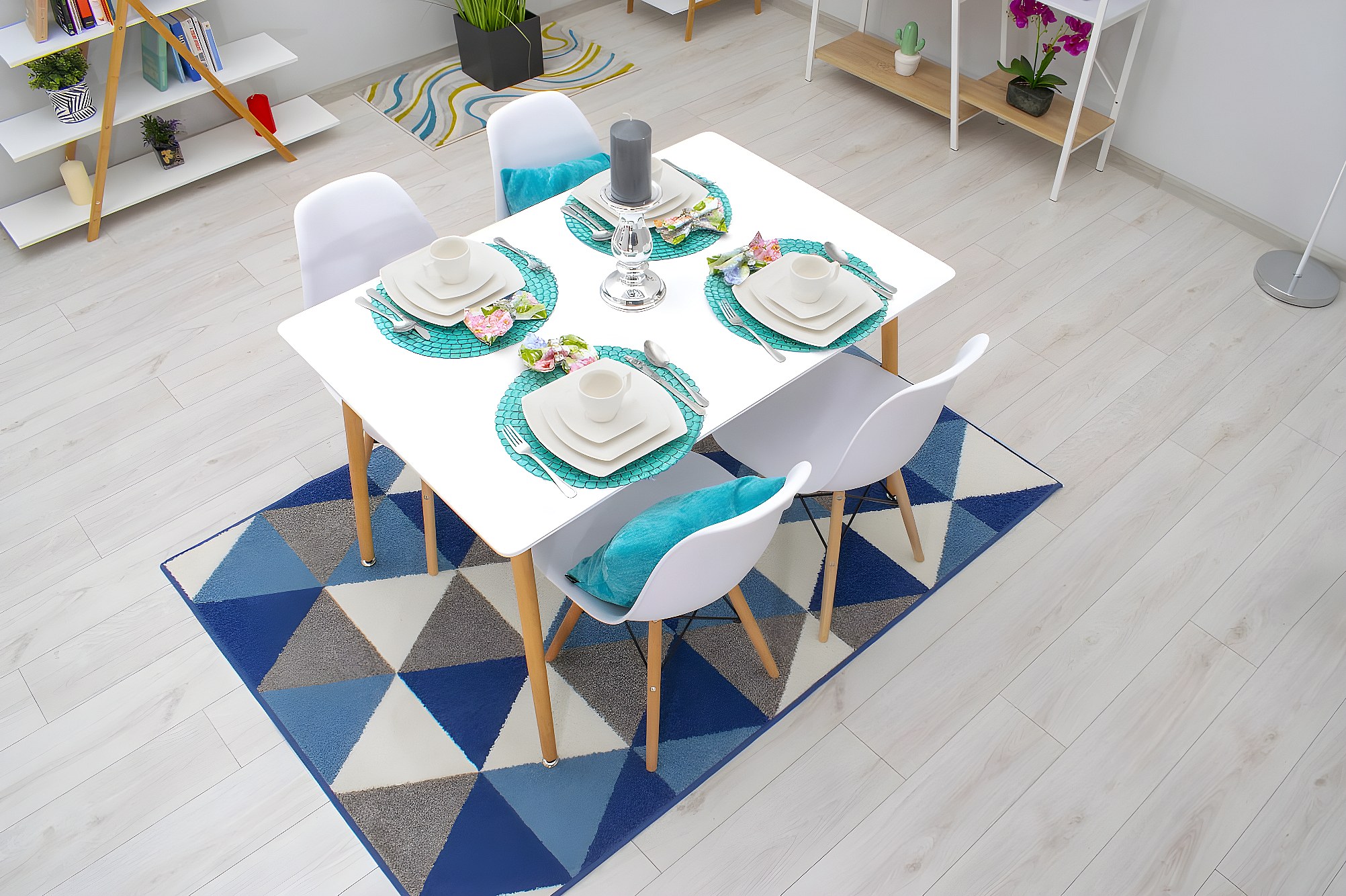 ADRIE - Table style scandinave salon/cuisine/salle à manger - 120x80x75 ...