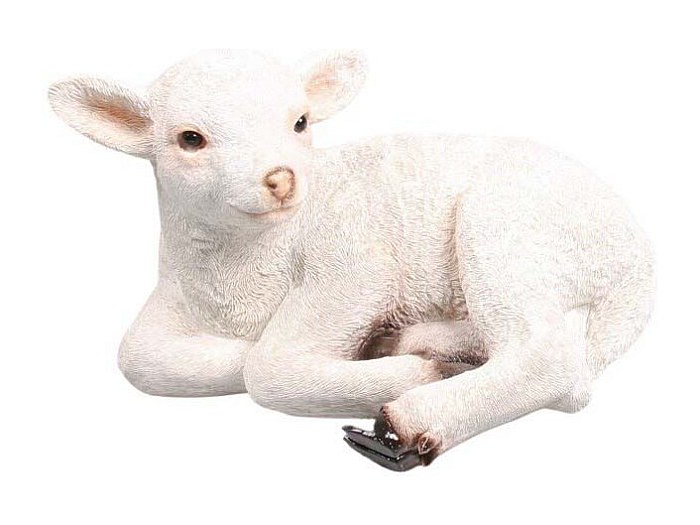 Cordero blanco en resina 2