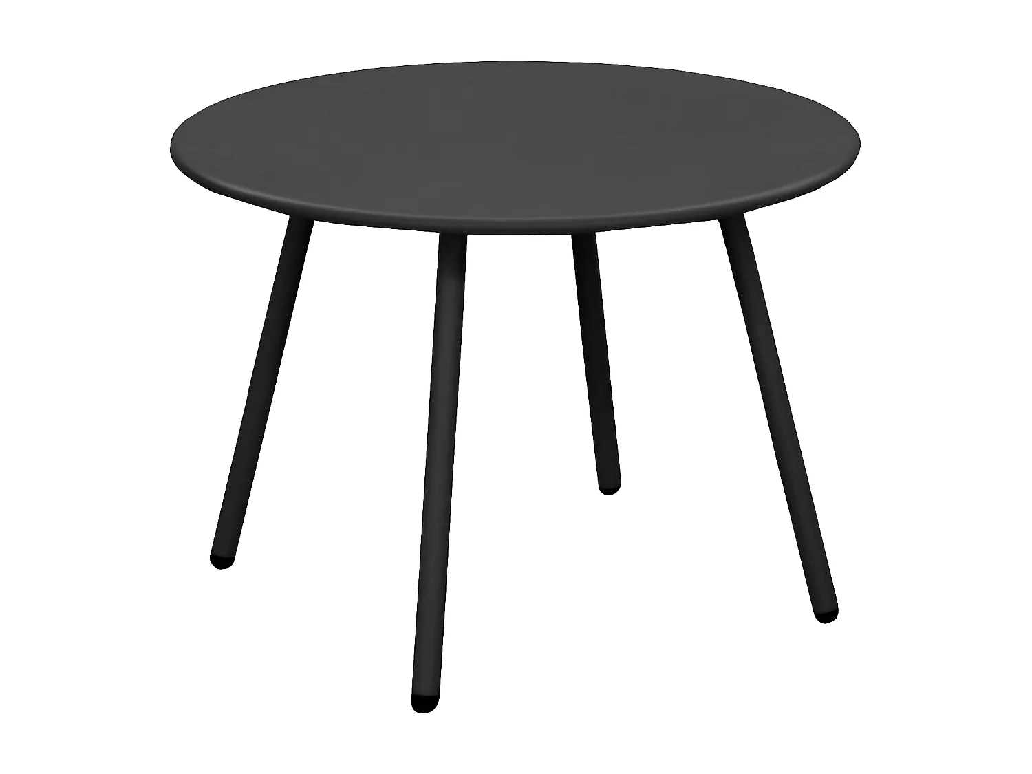 Runder Garten-Couchtisch aus Stahl Rio 50 cm
