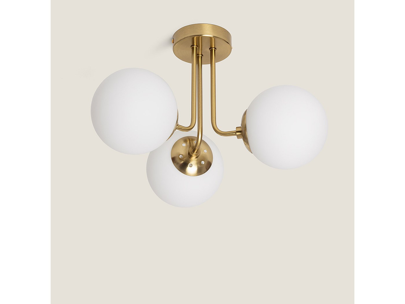 Lampadario in Metello e Vetro Amatler 3 punti luce ILUZZIA Grigio Fumo