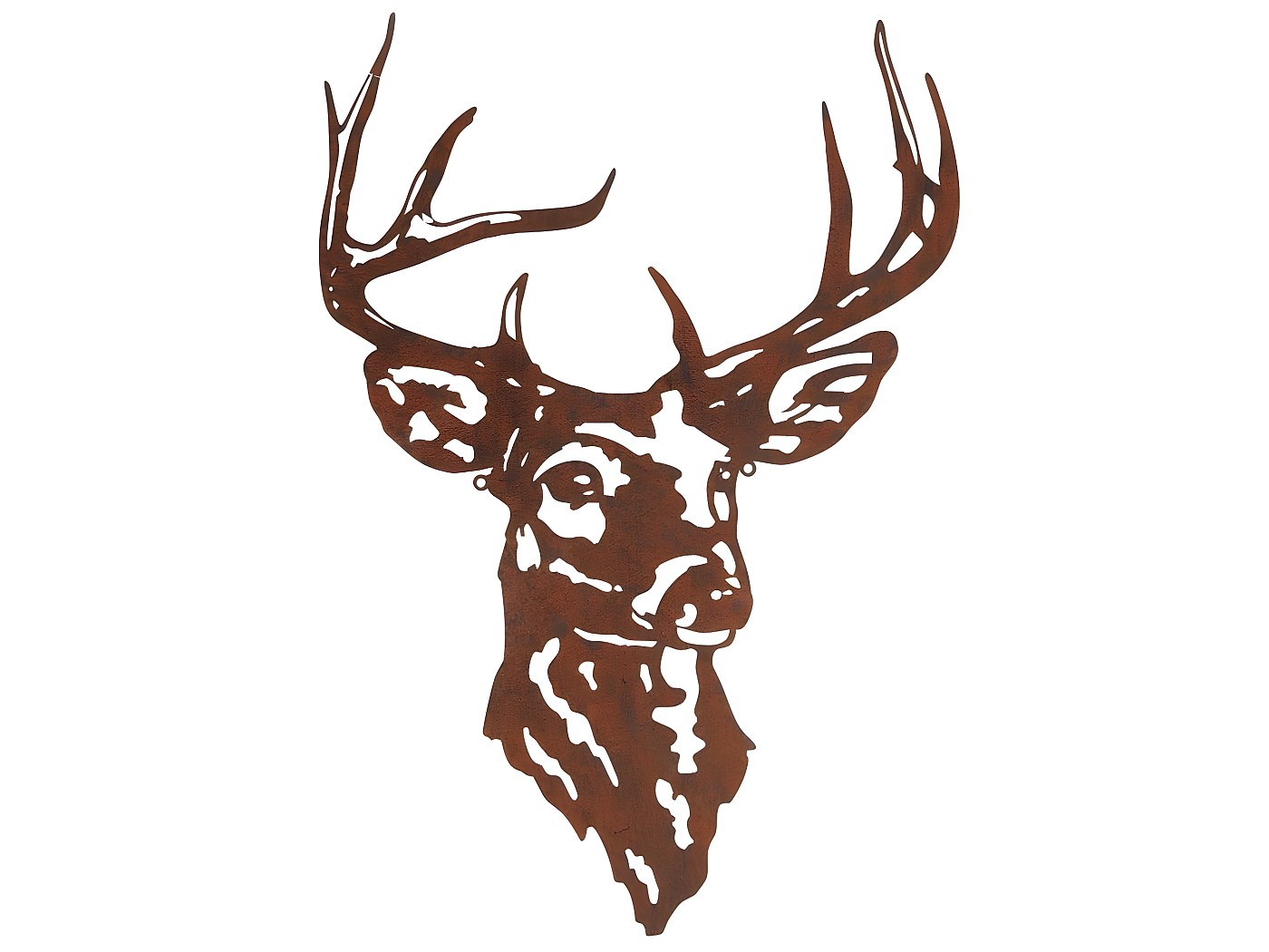 Testa di cervo in metallo antico