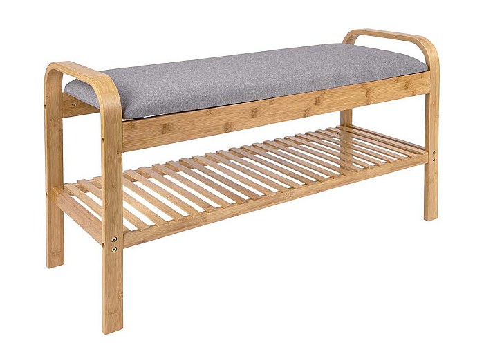 Banco de bambú con cojín Arch