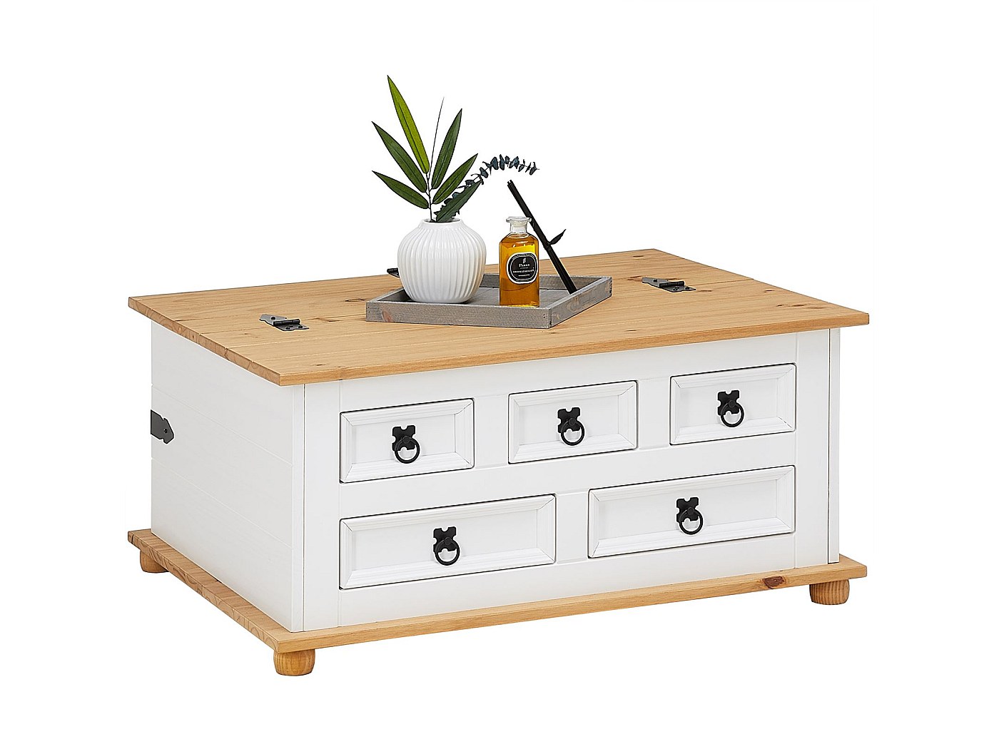 Table basse de salon TEQUILA coffre malle de rangement rectangulaire en ...