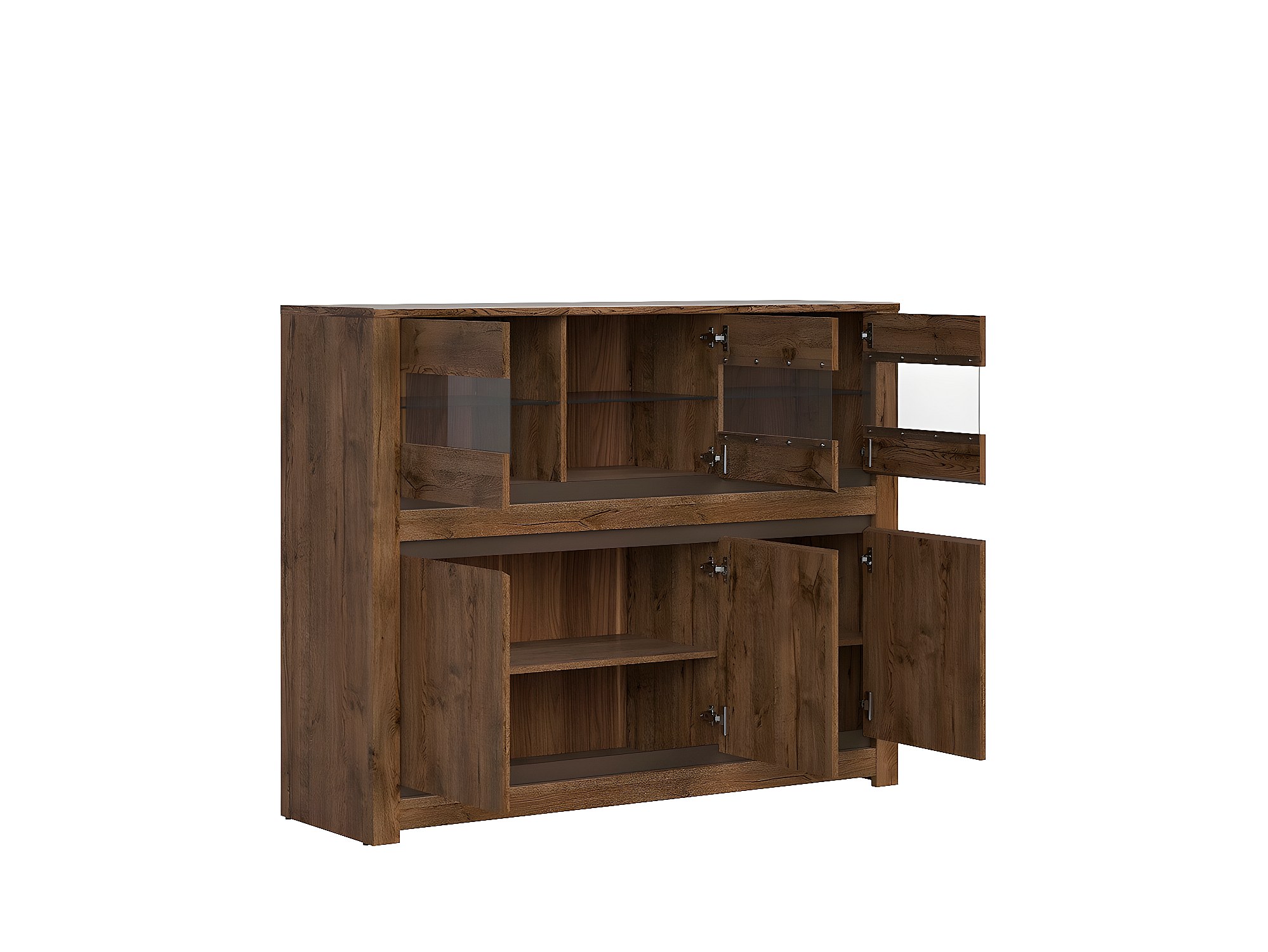 KALIA - Buffet style classique salon/salle à manger - 149x120.5x45.5 ...