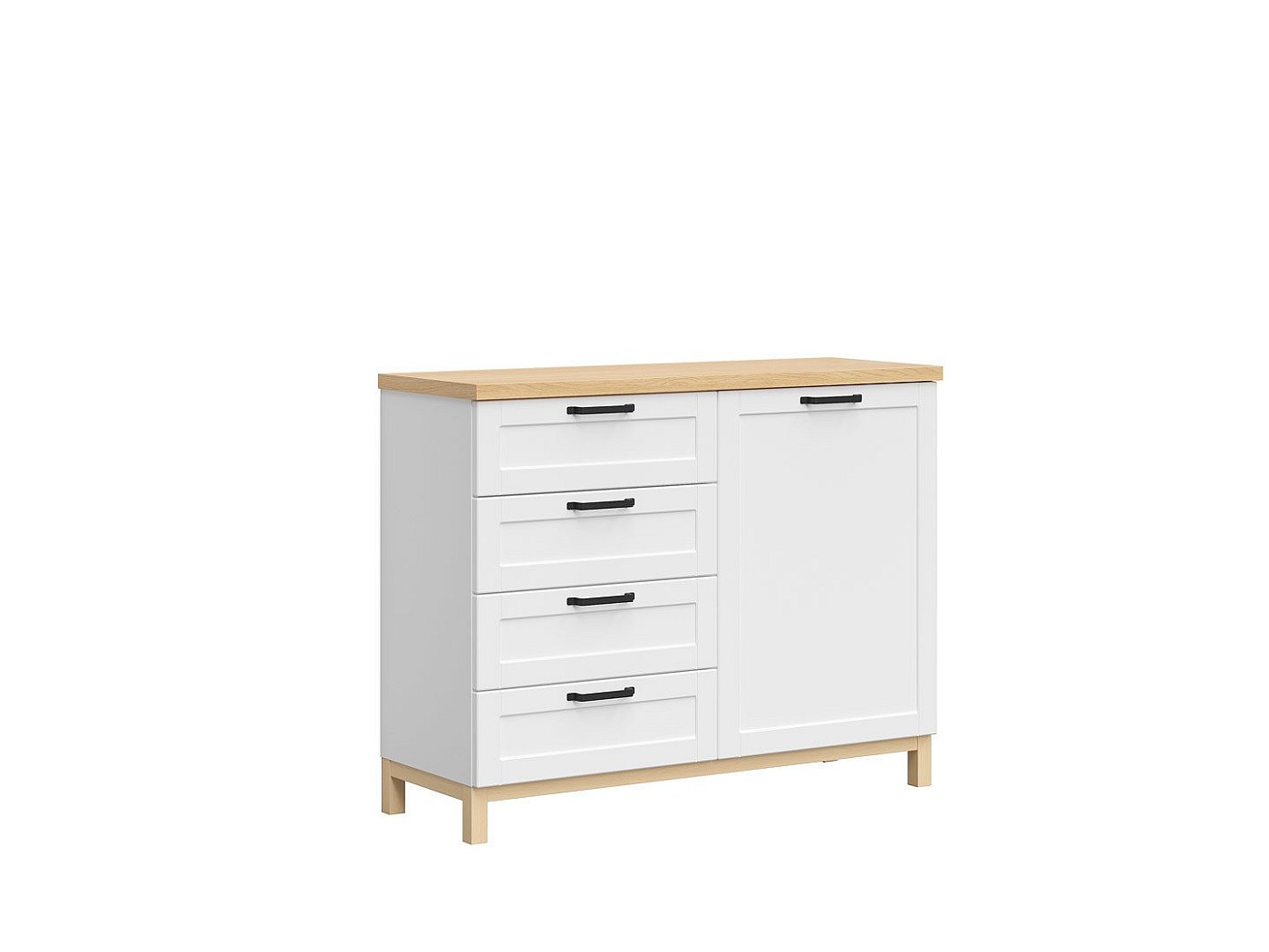 IANNO | Commode style scandinave salon/salle à manger | 121x95x43.5 | 3 ...