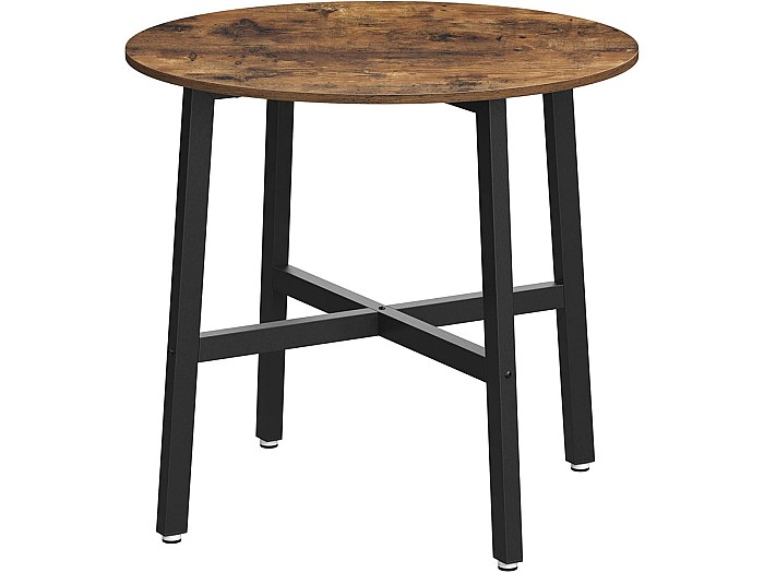 STELLY - Table style rustique salle à manger/cuisine/salon - 88x88x75 ...