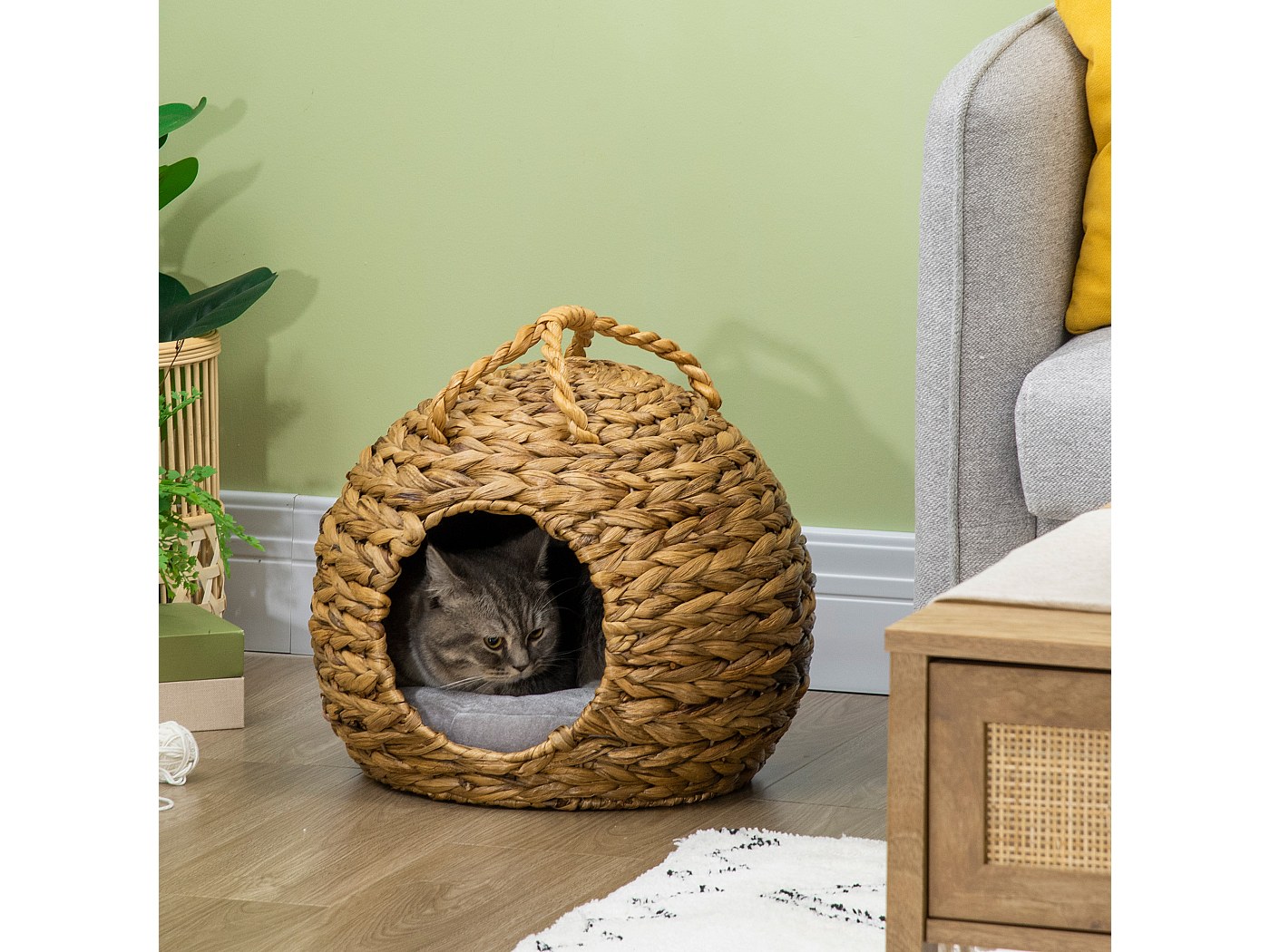 Panier chat jacinthe d'eau lit chat cosy grand confort dim. 41L x 38l x ...