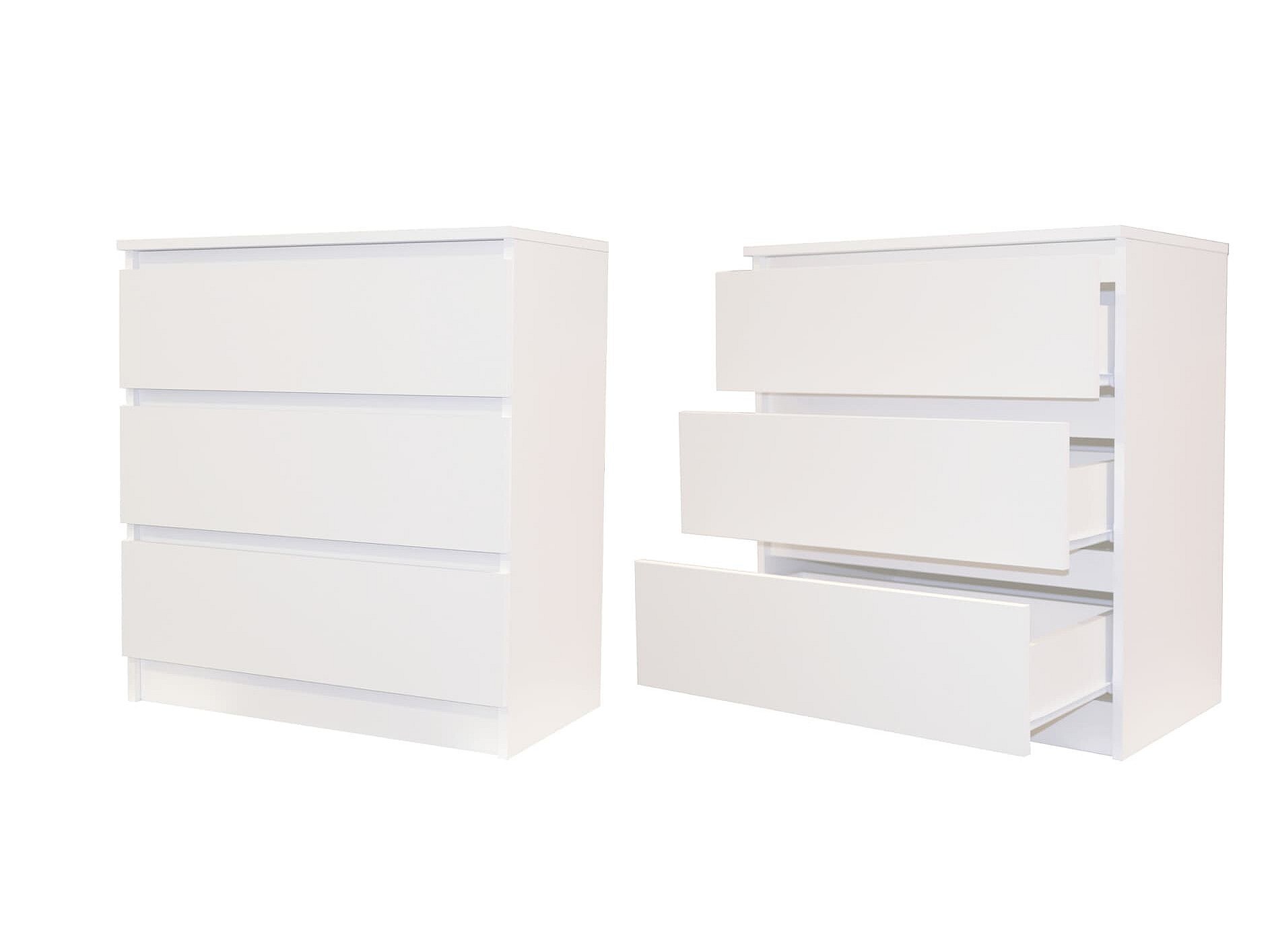 CLEO - Commode de chambre 3 tiroirs - Dimensions 60x35x77 cm - Meuble ...