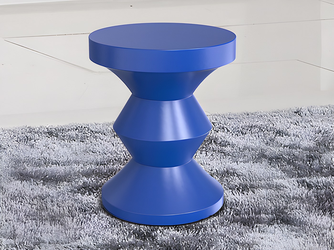 Table d'appoint en métal - Coloris : Bleu - ZOLIMI