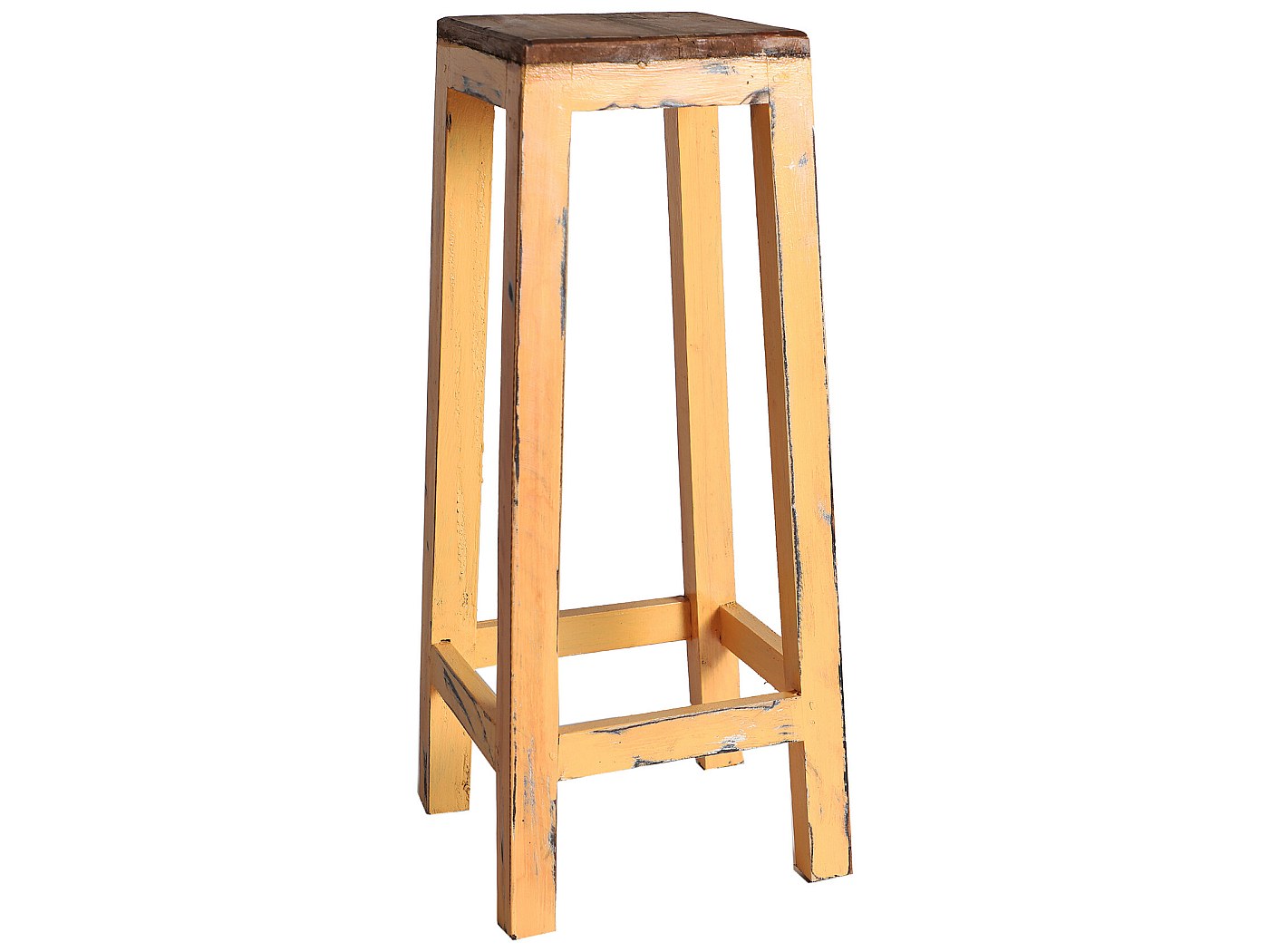 Tabouret bas en bois en marron 30x30x70 cm
