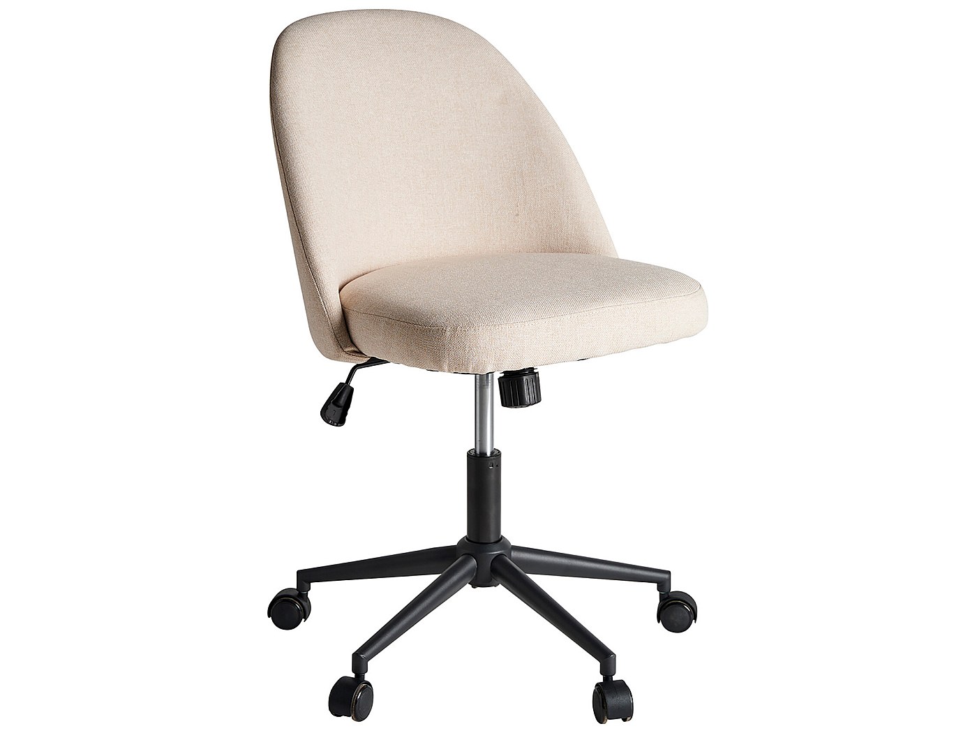 Silla Escritorio, de Poliéster, en color Crema, de 60x64x80cm