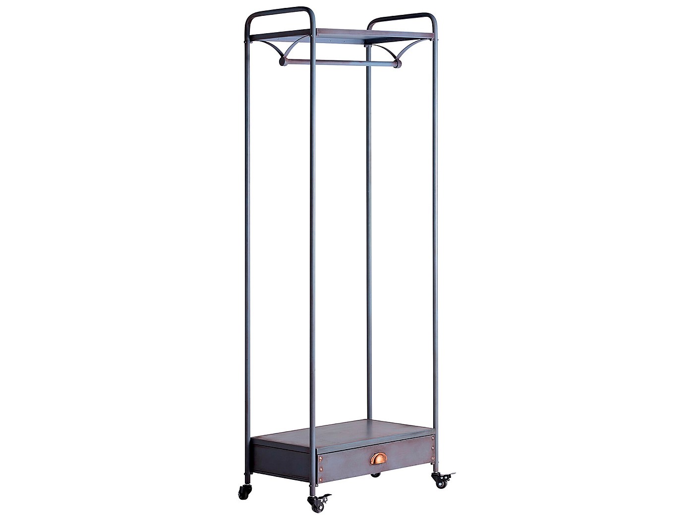 Perchero, de Hierro, en color Gris, de 61x36x171cm